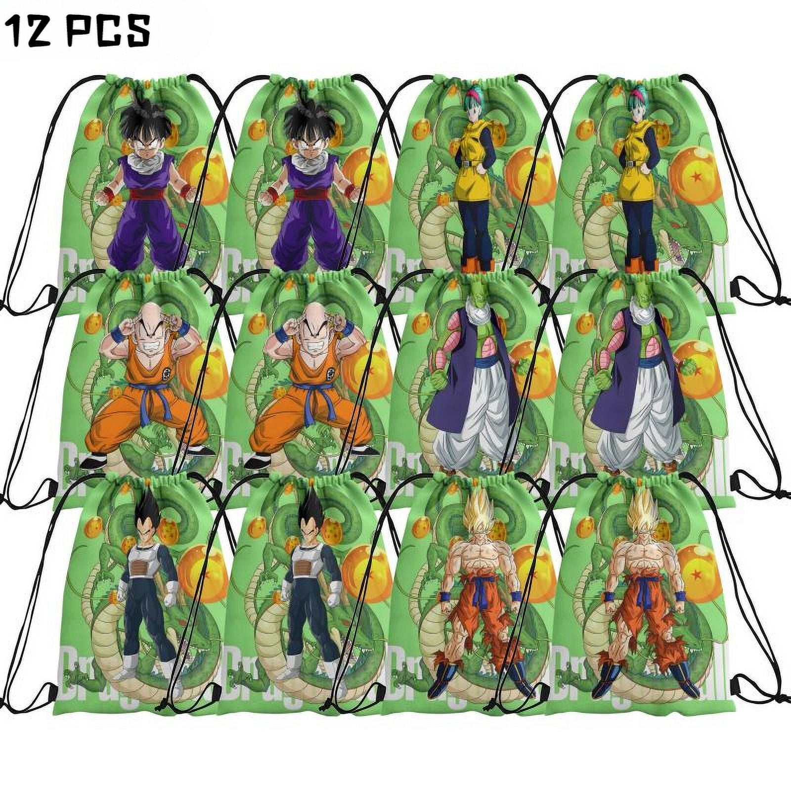 12 Packs Dragon Ball Anime Candy Drawstring Bag Drawstring Goodie Favor ...