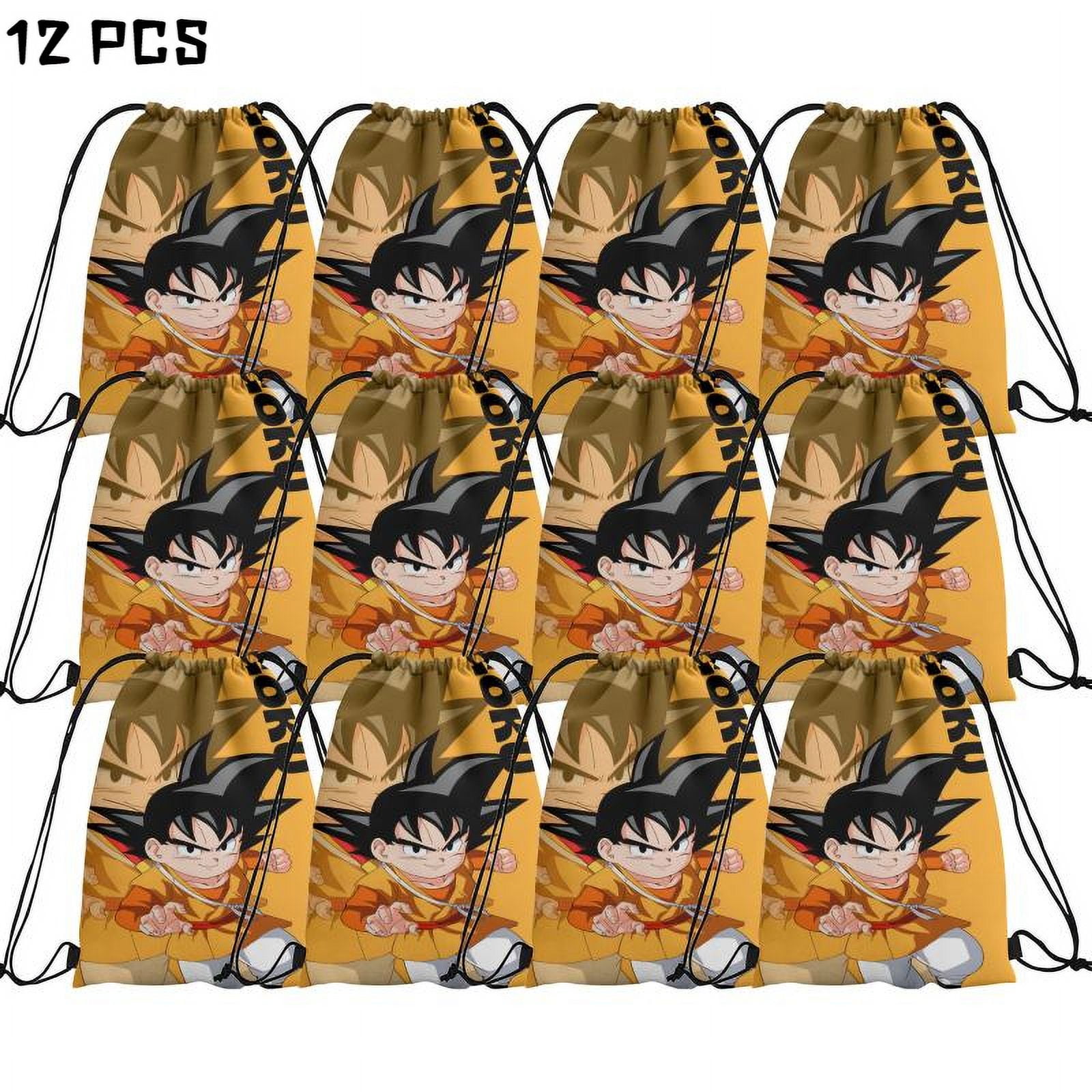 12 Packs Dragon Ball Anime Candy Drawstring Bag Drawstring Goodie Favor ...
