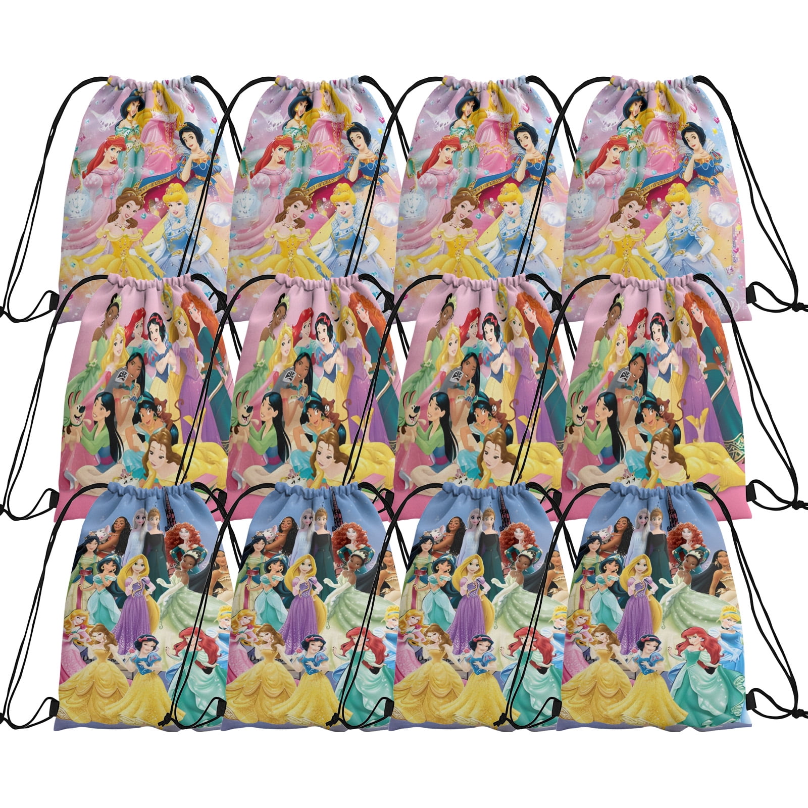 12 Packs Drawstring Bag, Reusable Non-Woven Gift Backpacks Goodie Favor ...