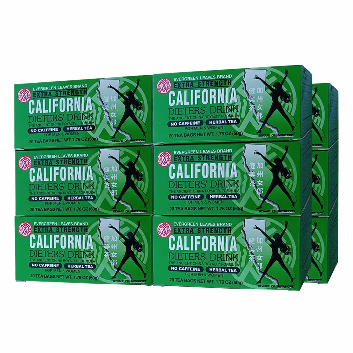 12 Packs Evergreen Leaves Brand Extra Strength California Dieters ...