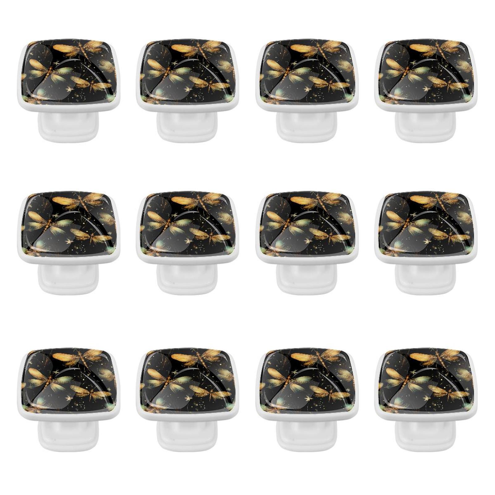 12 Packs Firefly Cabinet Knobs- Pull Hardware Handle, Square Drawer knobs for Kitchen Cupboard ...