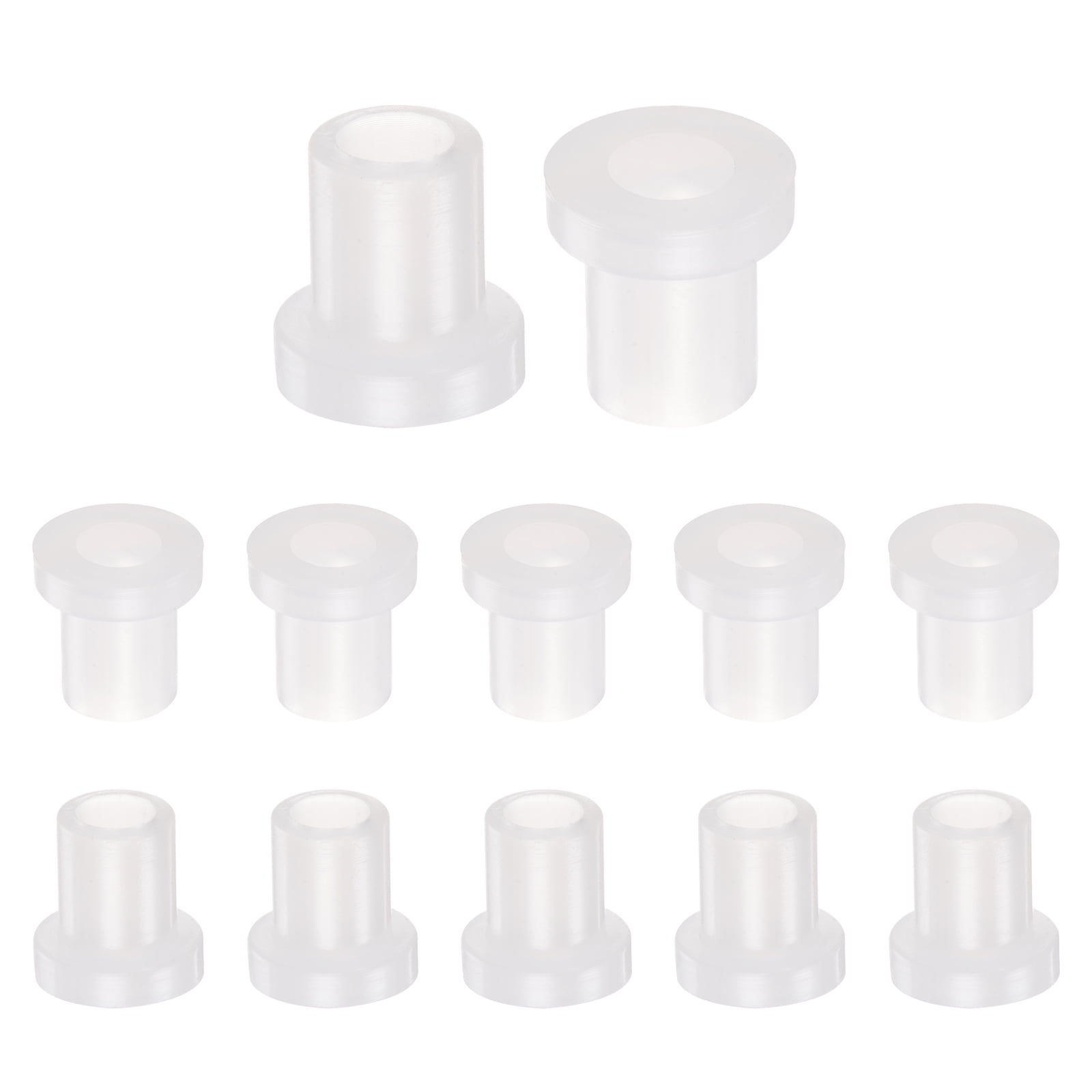 Uxcell 12 pack Flanged Sleeve Bearings Plastic Bushings 6.1mm Bore x 9 ...