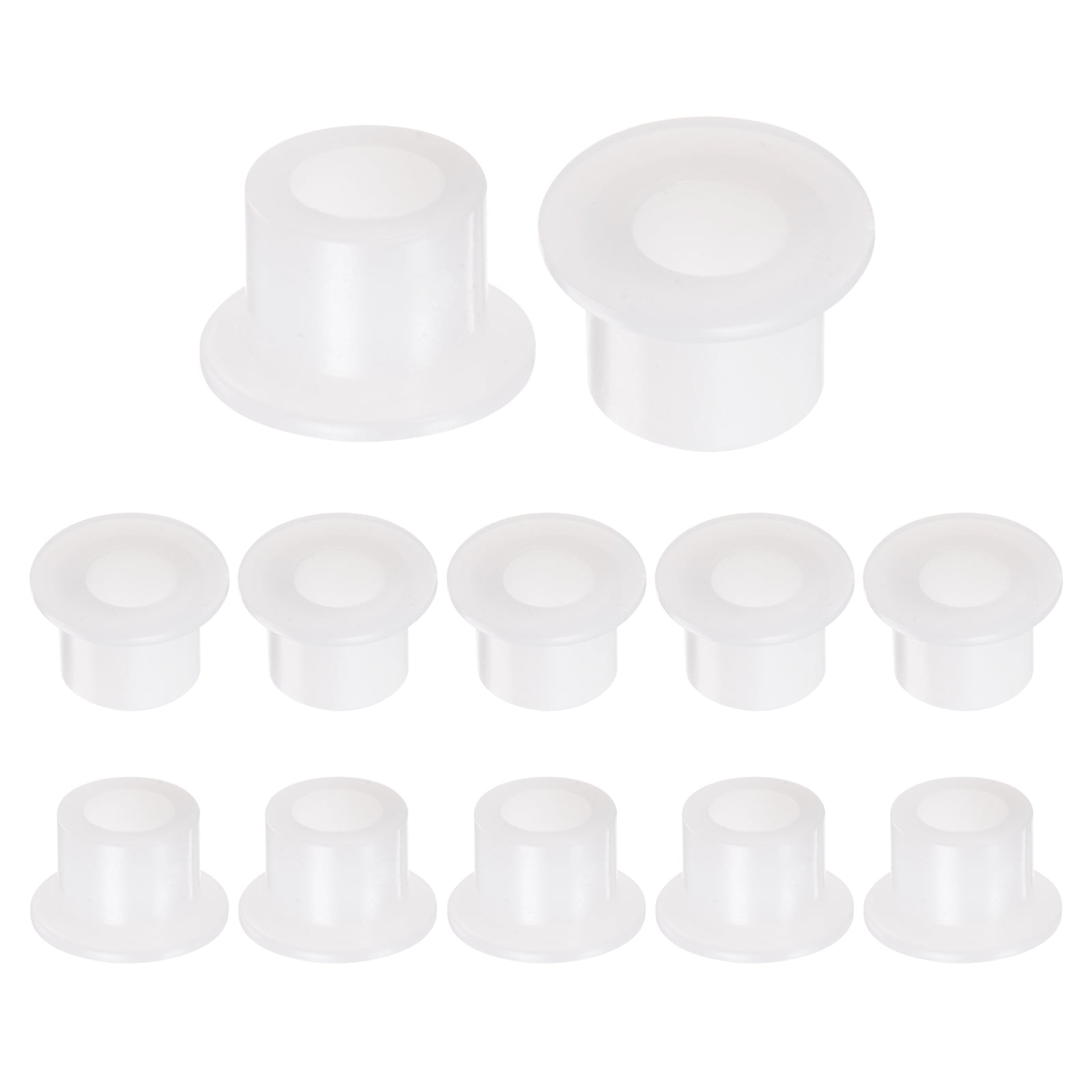 Uxcell 12 pack Flanged Sleeve Bearings Plastic Bushings 6.1mm Bore x 9 ...
