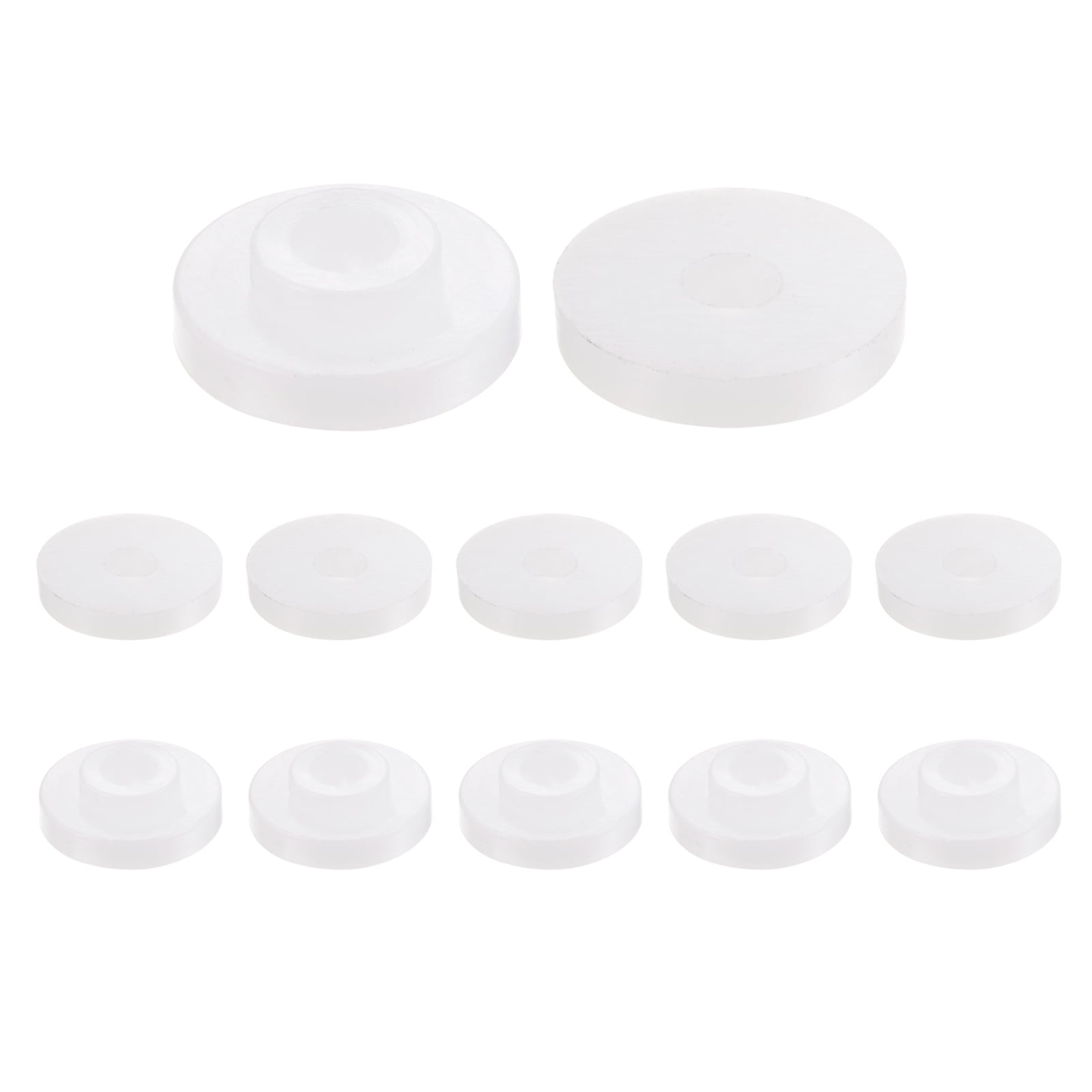 12 Packs Flanged Sleeve Bearings Plastic Bushings 6.3mm Bore x 12mm OD ...