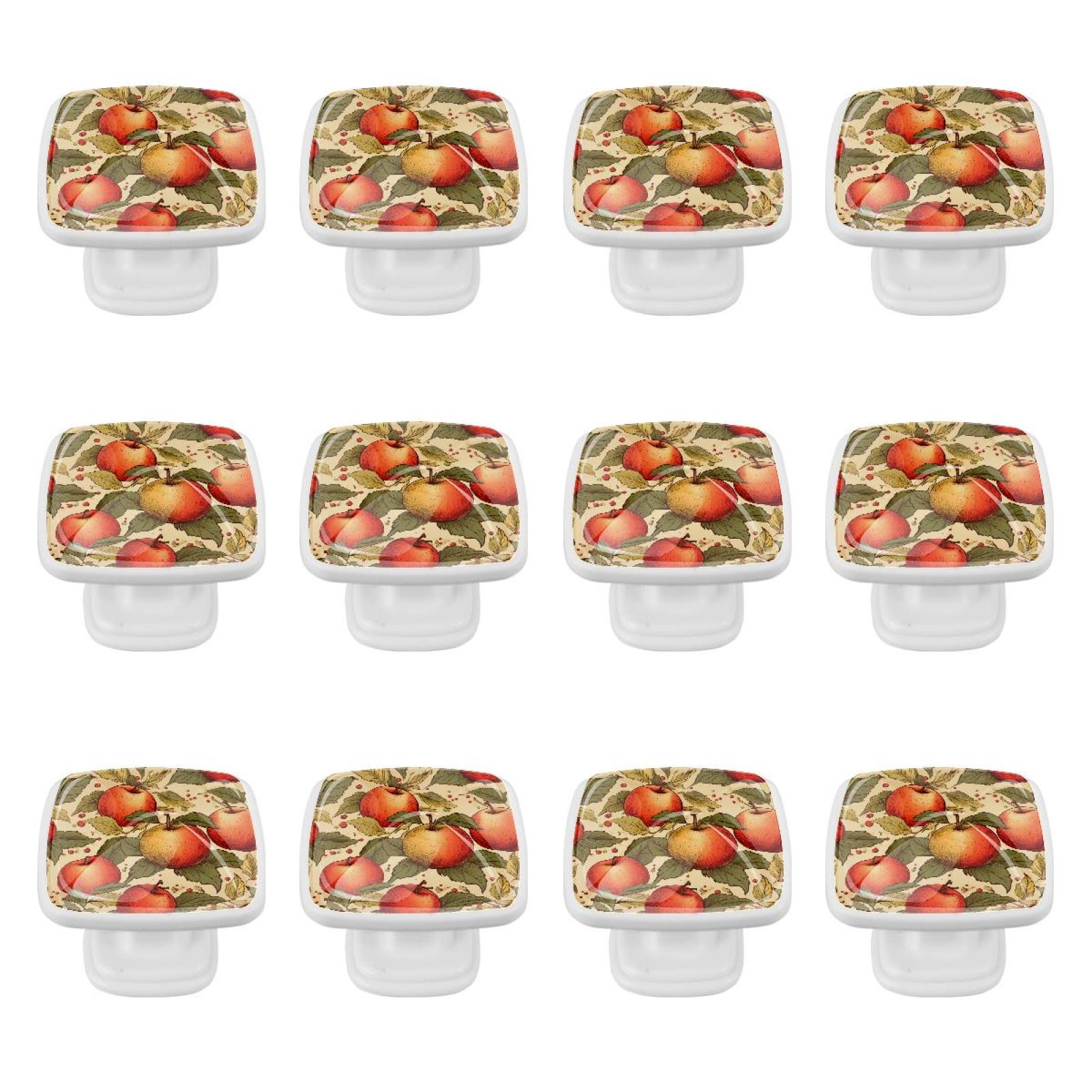 12 Packs Fruit Cabinet Knobs- Pull Hardware Handle, Square Drawer knobs ...