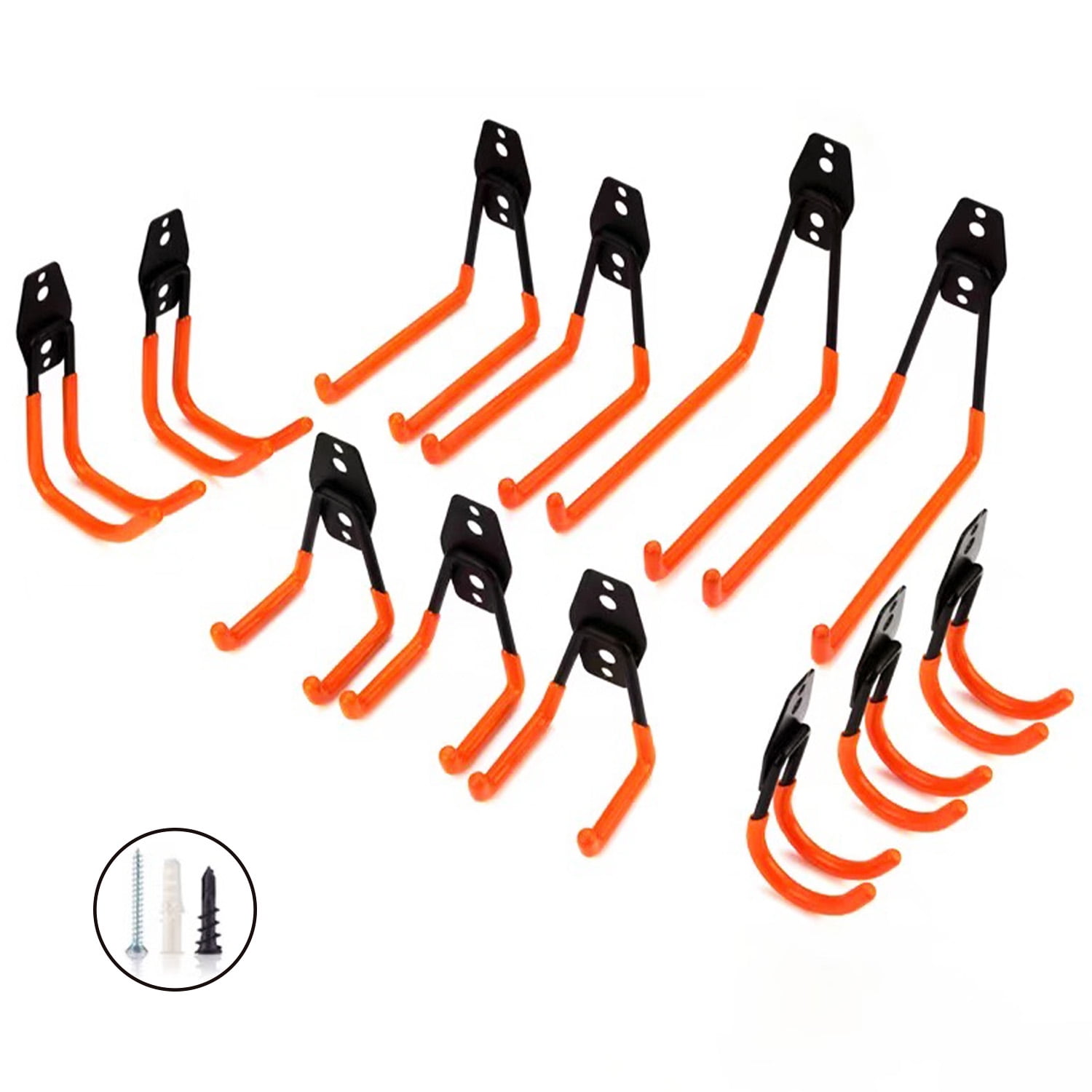 12 Packs Garage Hooks Heavy Duty, Utility Steel Garage Storage Hooks ...