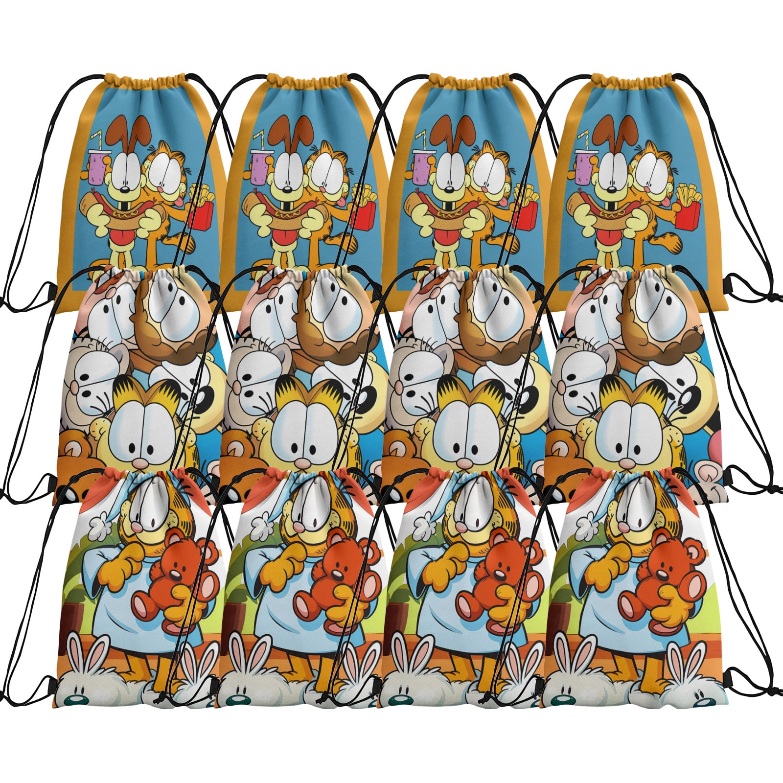 12 Packs Garfield Cute Cartoon Candy Drawstring Bag – Perfect for ...