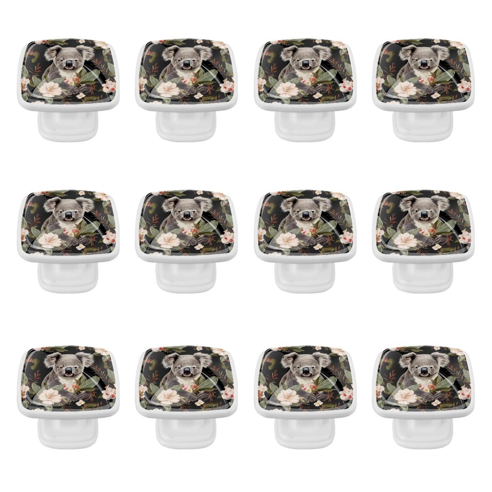 12 Packs Koala Cabinet Knobs- Pull Hardware Handle, Square Drawer knobs ...
