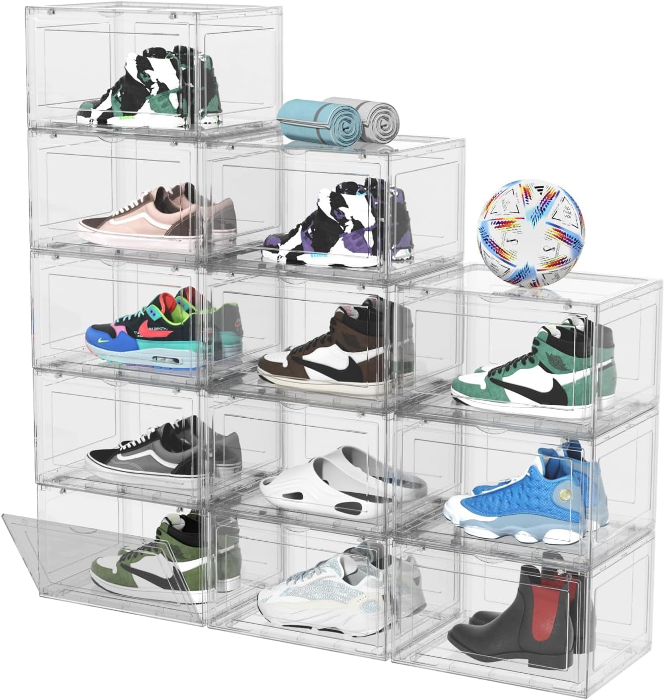 Customer reviews for 12 Packs Large Acrylic Clear Shoe Boxes with ...