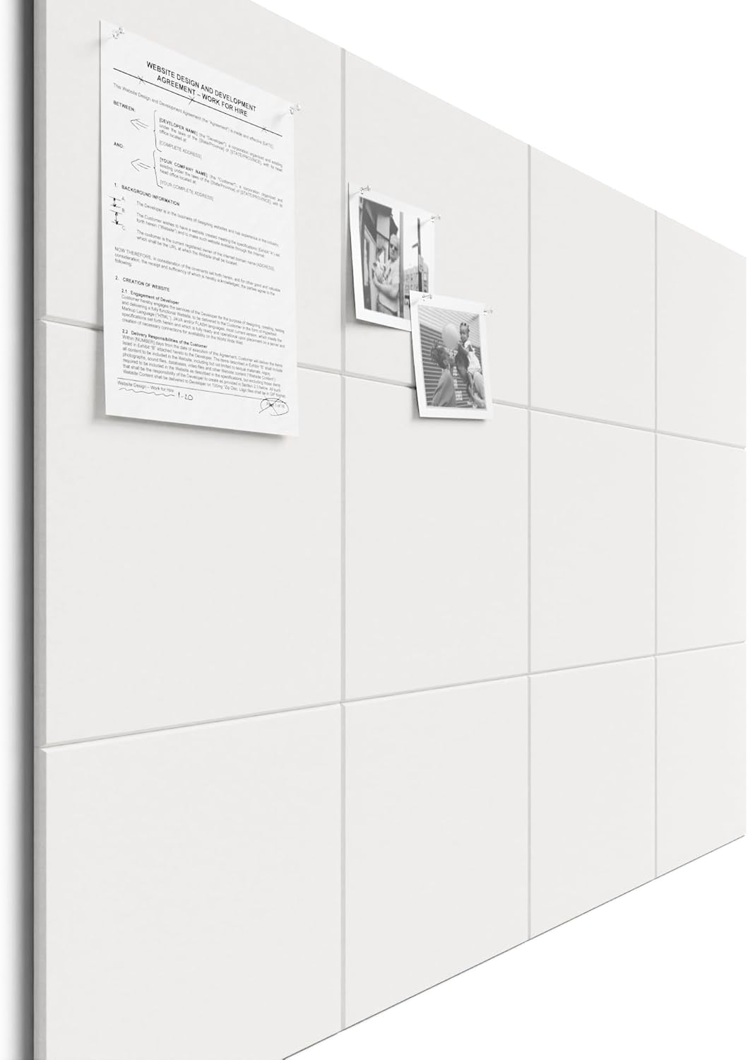 12 Packs Large Cork Board Alternative 11.7" X 11.7", 1 Pack Felt Wall ...