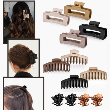 5PCS Large Claw Hair Clips for Thick Hair Big Fuzzy Hair Clips for ...