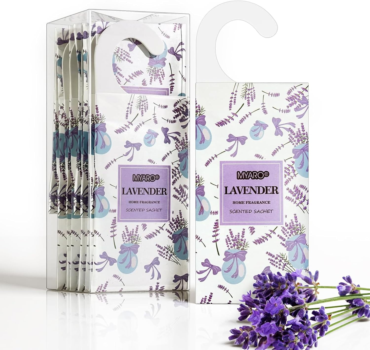 12 Packs Lavender Hanging Closet Air Freshener Long Lasting Drawer ...
