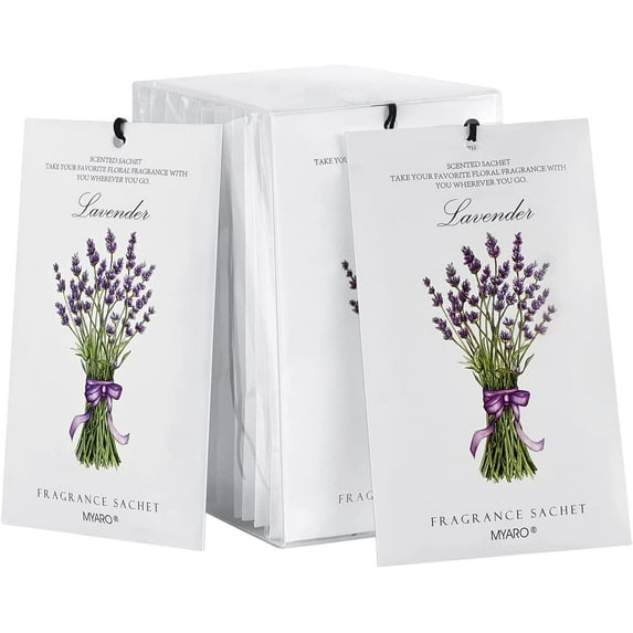 12 Packs Lavender Scented Sachets Air Freshener for Drawer and Closet ...