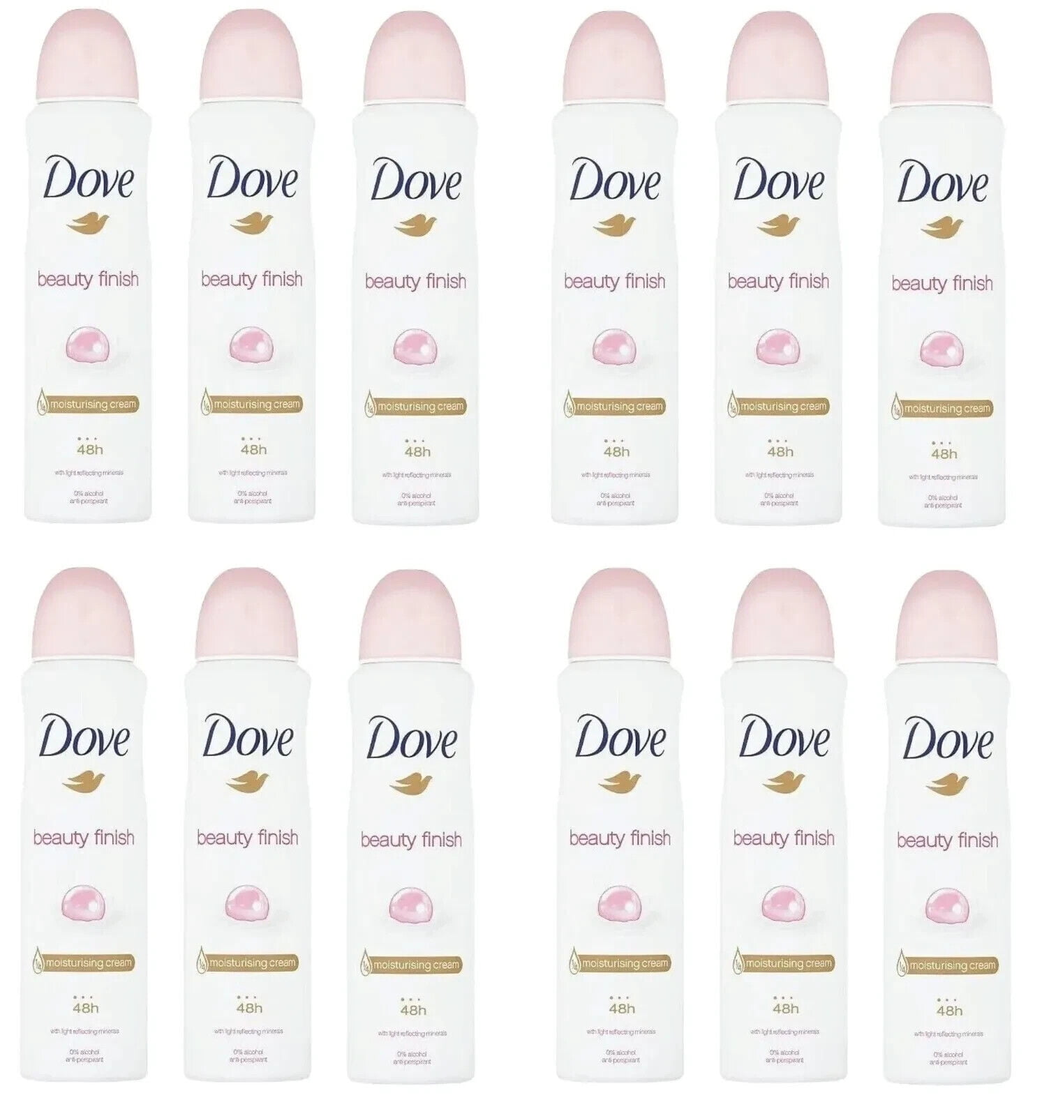 12 Packs Of Dove Beauty Finish Anti Perspirant Deodorant Spray 150 Ml ...