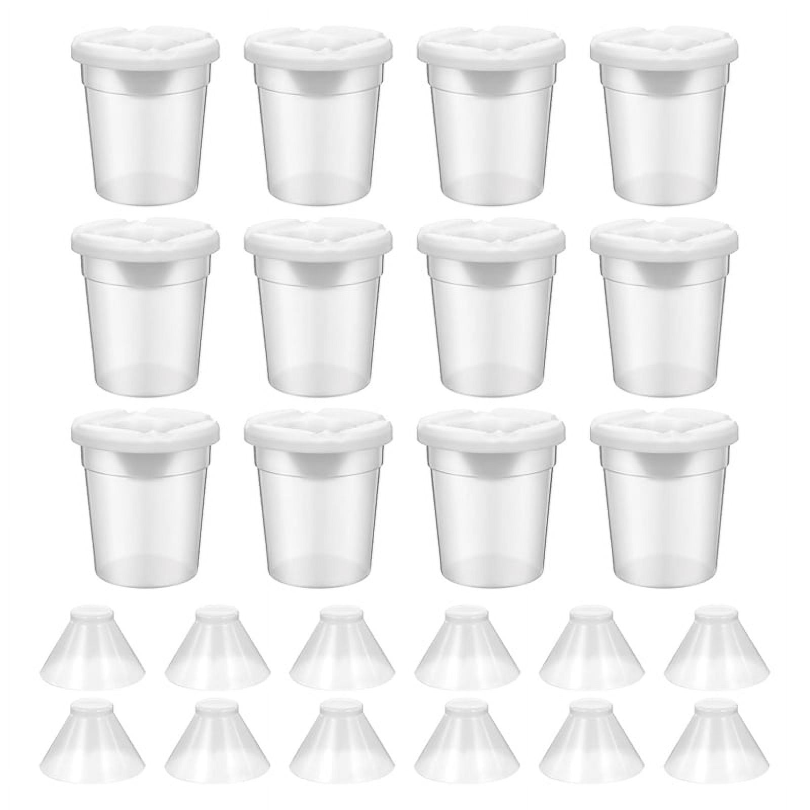 12 Packs Paint Cups with Lids for Kids No Spill Learning Color Reusable ...