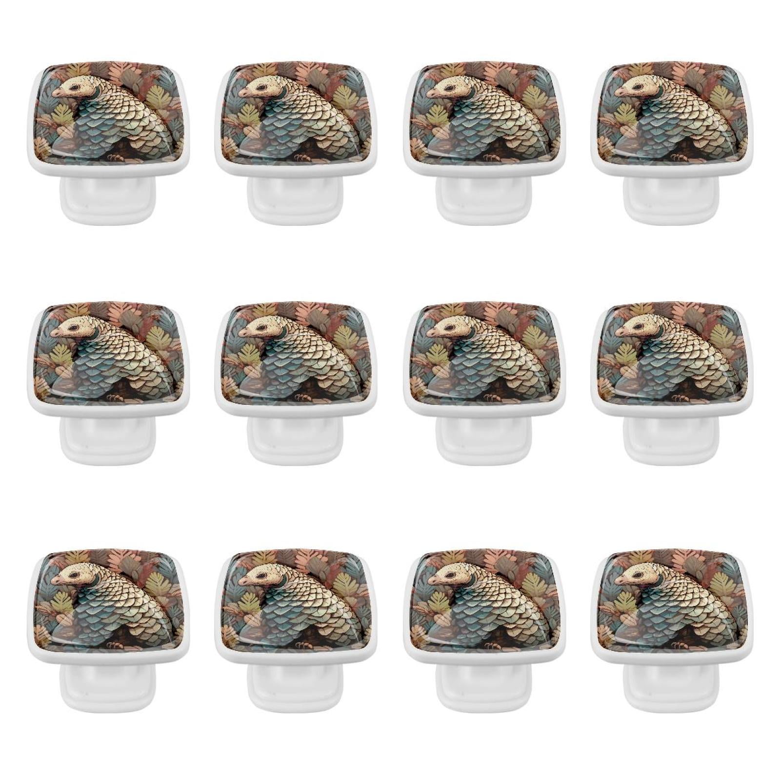 12 Packs Pangolin Cabinet Knobs- Pull Hardware Handle, Square Drawer ...