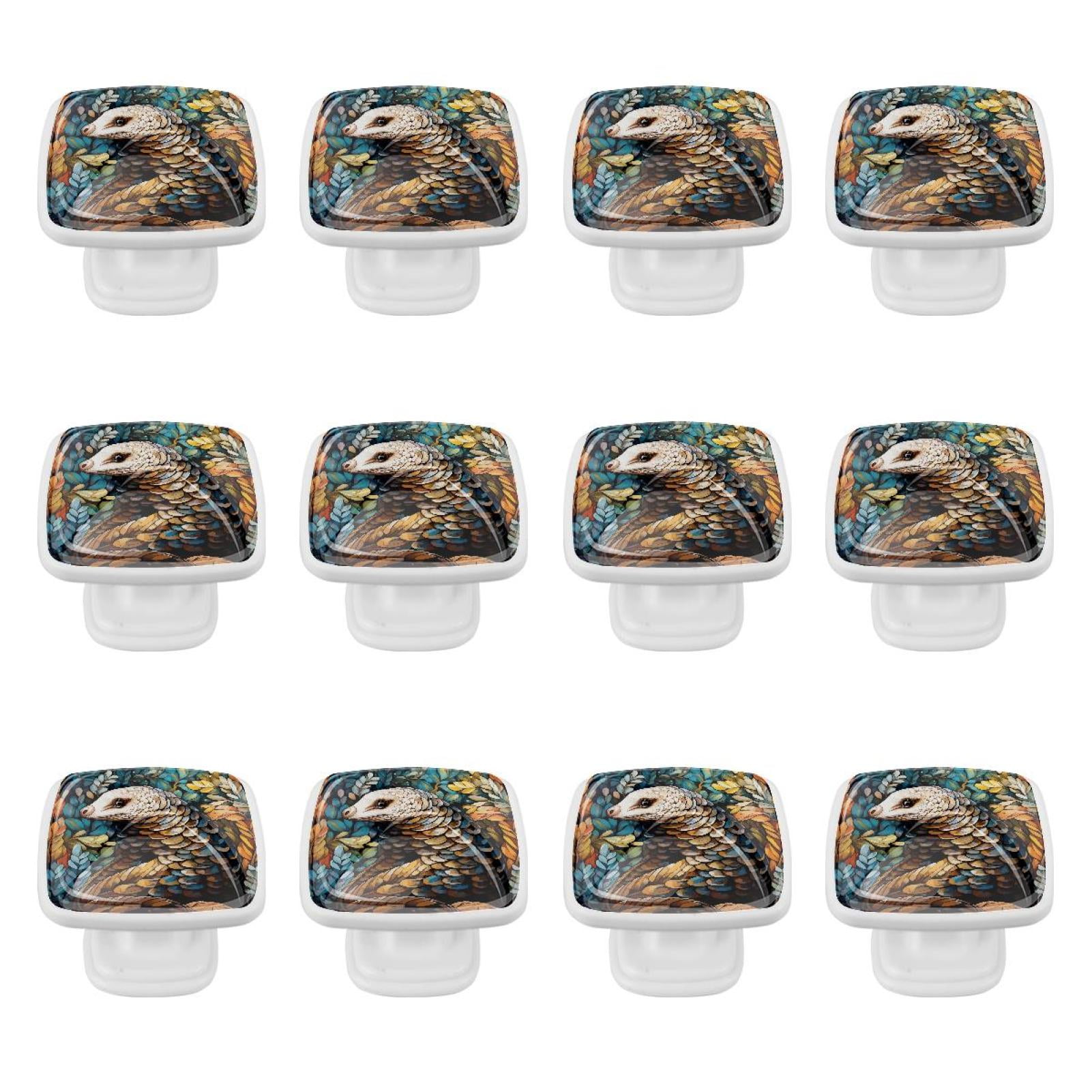 12 Packs Pangolin Cabinet Knobs- Pull Hardware Handle, Square Drawer ...