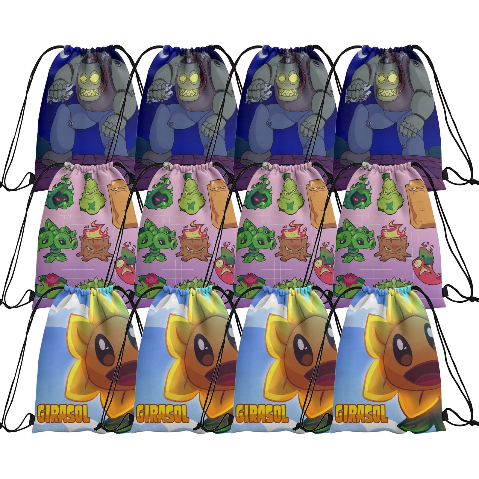 12 Packs Plants vs. Zombies Candy Drawstring Bag – Perfect Drawstring ...