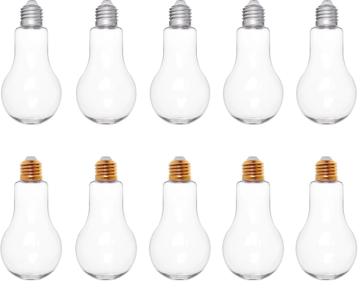 12 Packs Plastic Light Bulb Shaped Bottle with 200ml Capacity Plastics ...