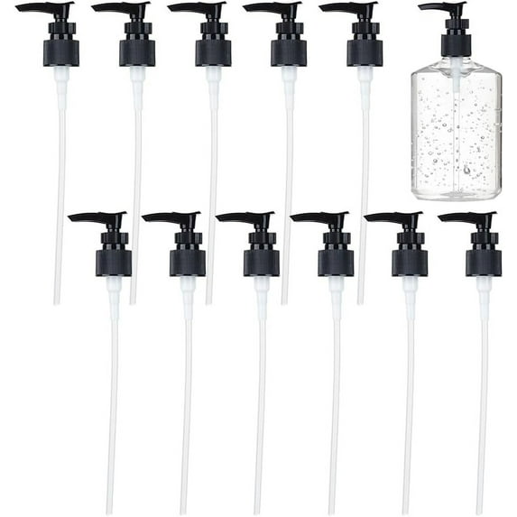 12 Packs Plastic Replacement Pumps 24-410 Thread/Neck Locking Black Dispenser Replacement Pump ...