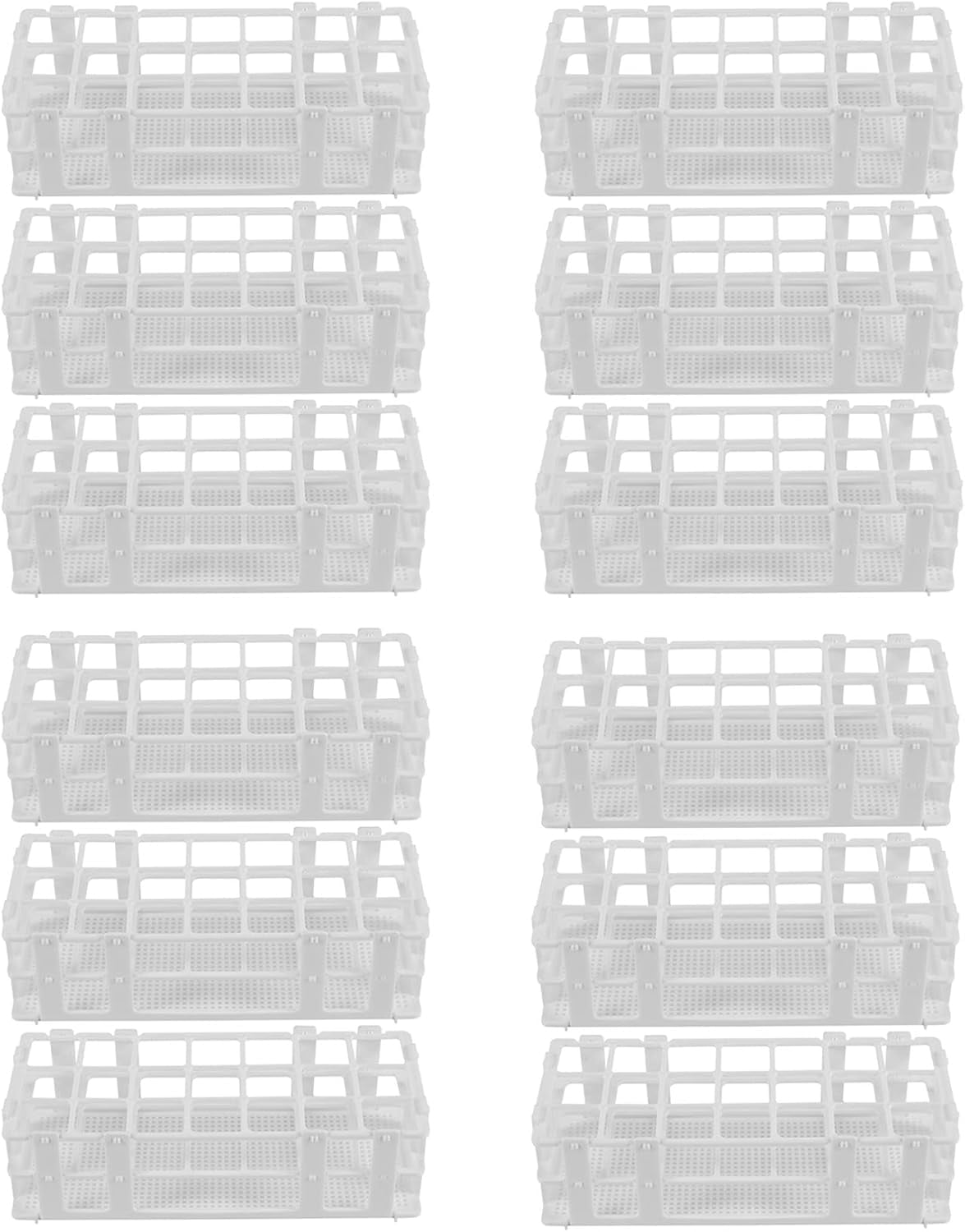 12 Packs Plastic Test Tube Rack, 21 Holes Lab Test Tube Rack Holder for ...