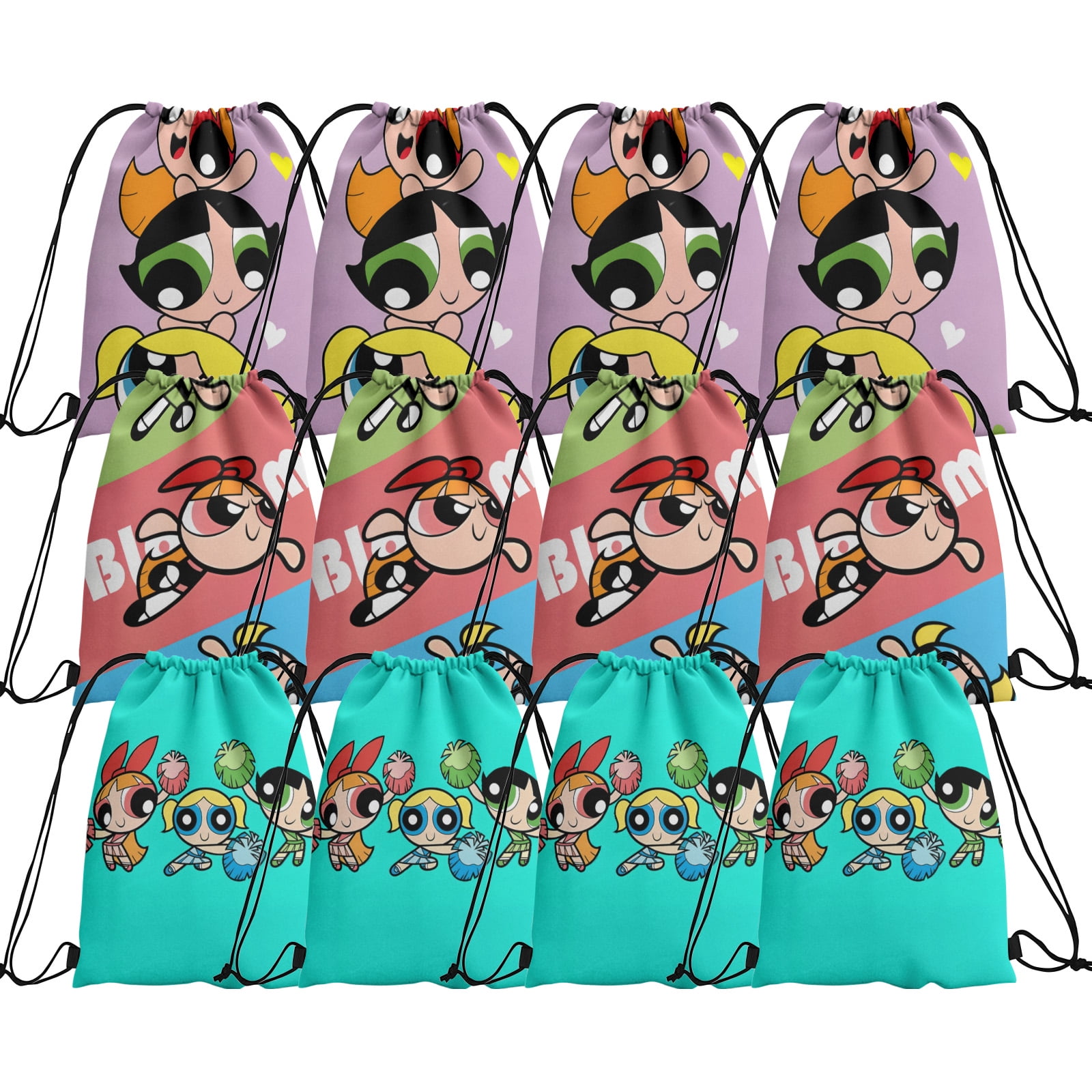 12 Packs Powerpuff Girls Candy Drawstring Bag – Perfect Goodie Favor ...