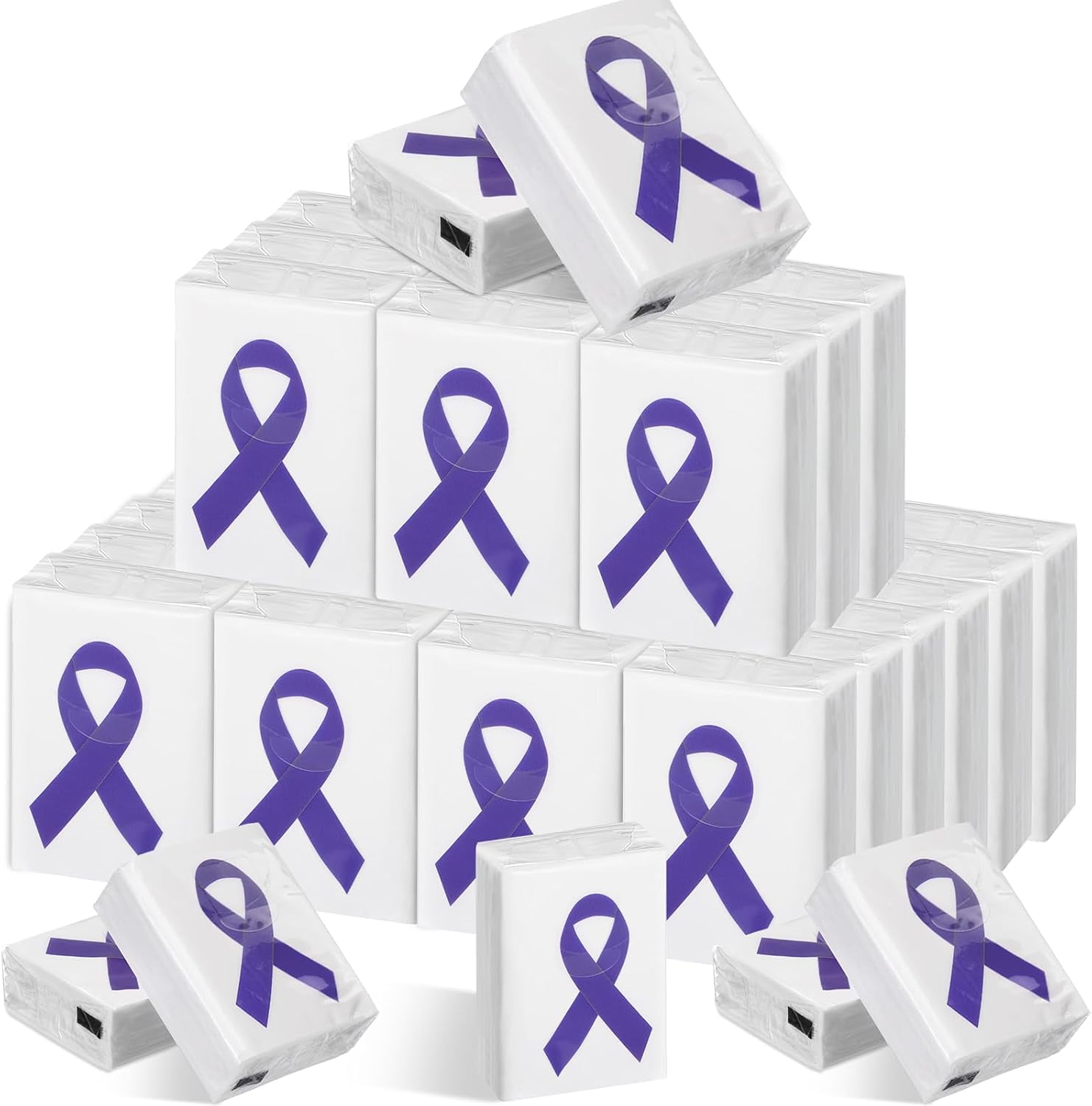 12 Packs Purple Ribbon Awareness Pancreatic Domestic Violence Cancer ...