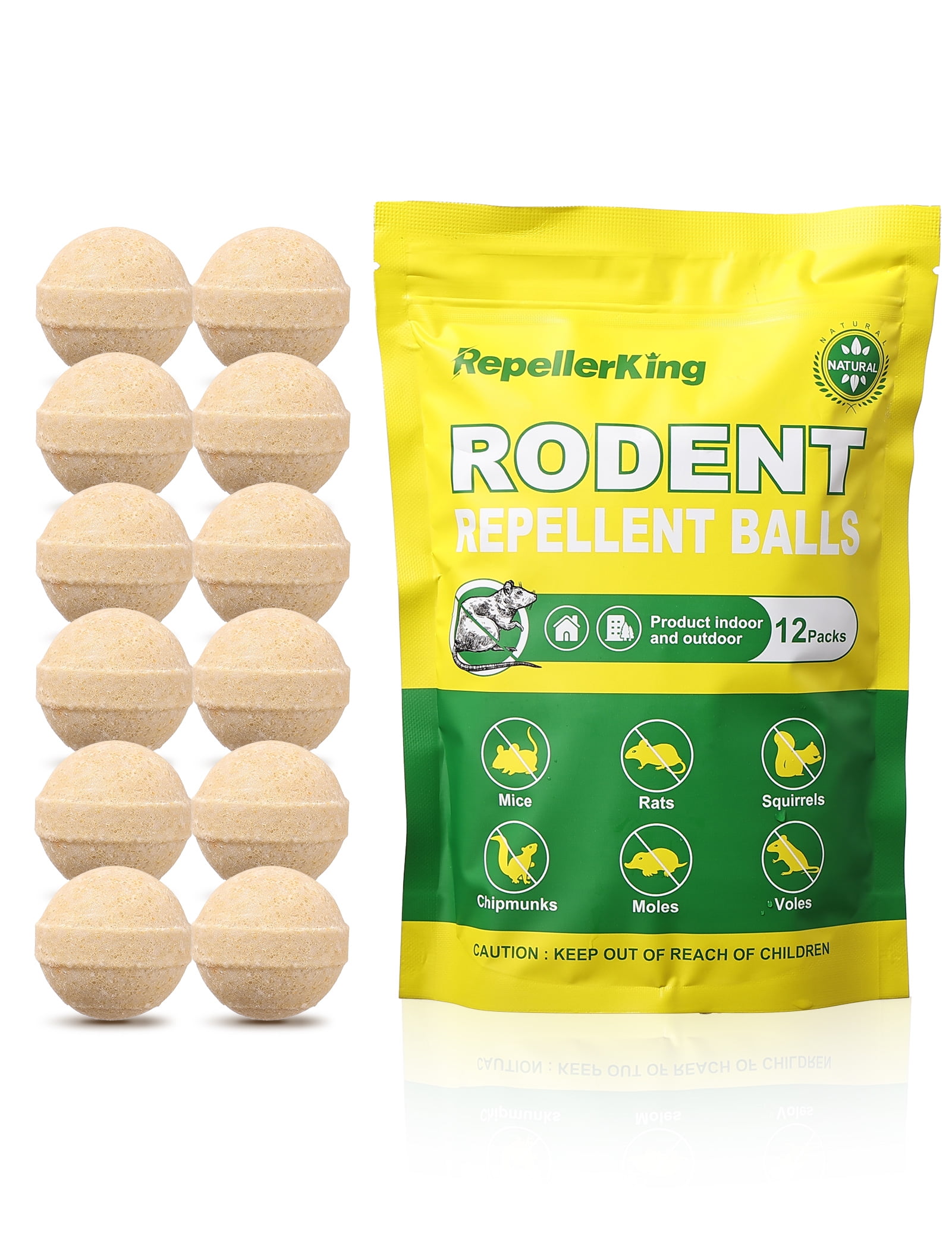 12 Packs Rodent Repellent Balls Peppermint Oil to Repel Mice and Rats ...