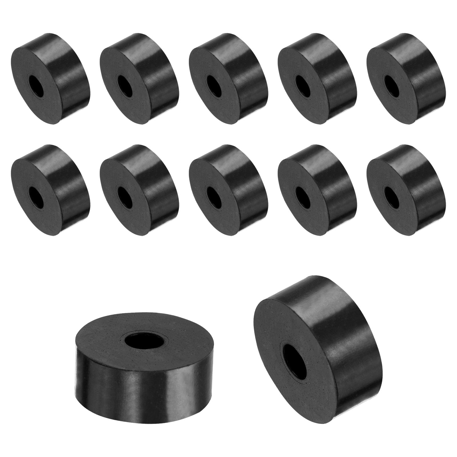 12 Packs Rubber Spacers 25mm OD, 6.5mm ID, 10mm Height Round Anti ...