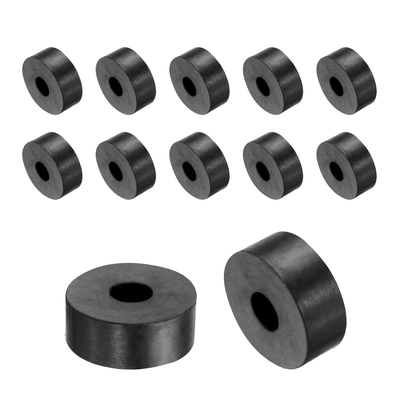 12 Packs Rubber Spacers 25mm OD, 8mm ID, 10mm Height Round Anti ...