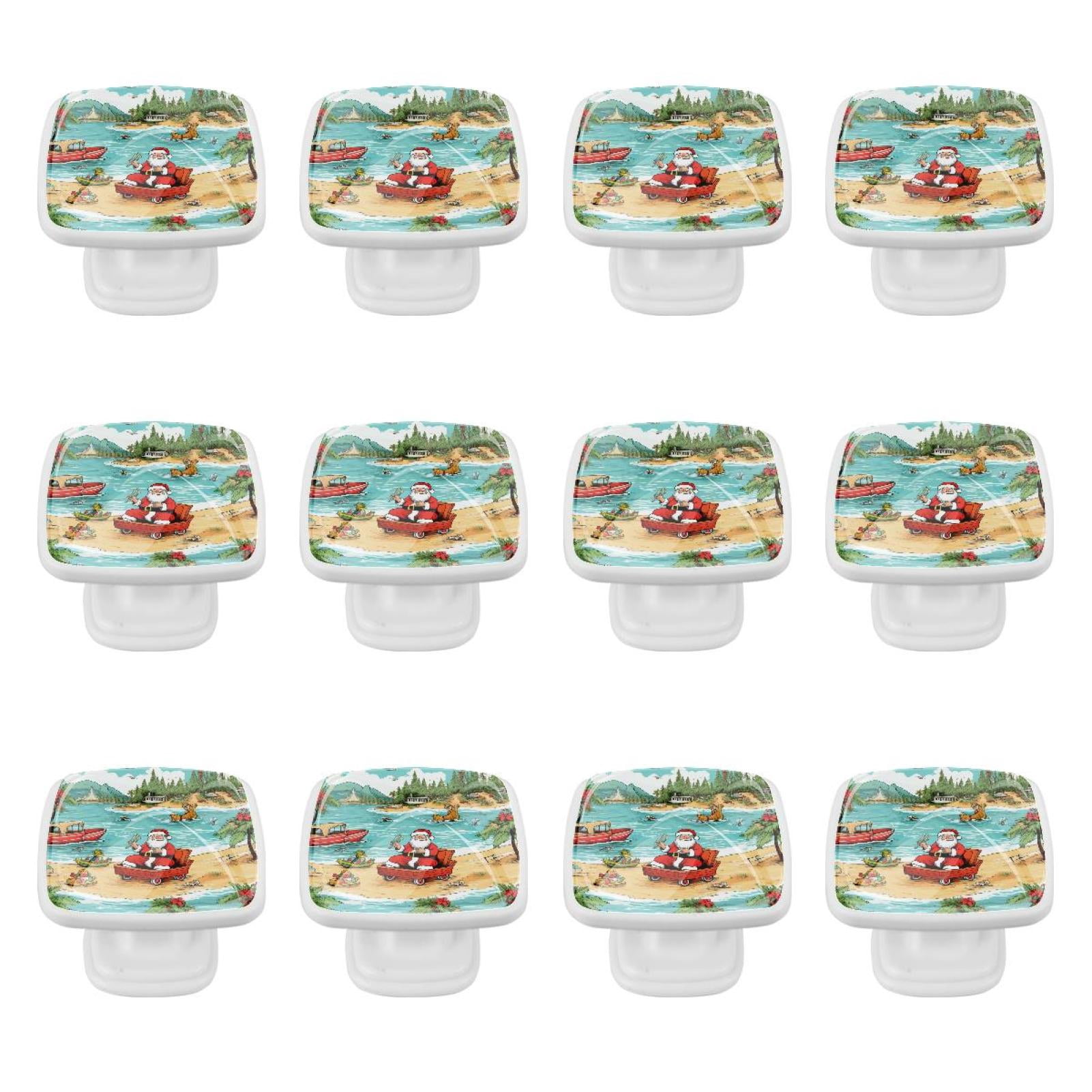 12 Packs Santa Beach Vacation Cabinet Knobs- Pull Hardware Handle ...