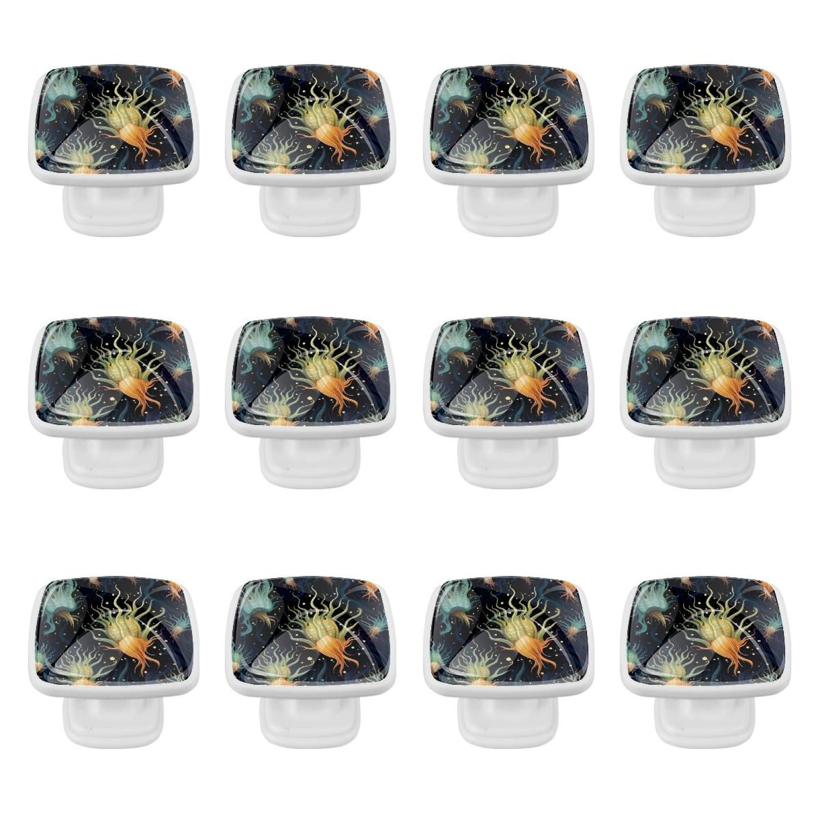 12 Packs Sea Slug Cabinet Knobs- Pull Hardware Handle, Square Drawer knobs for Kitchen Cupboard ...
