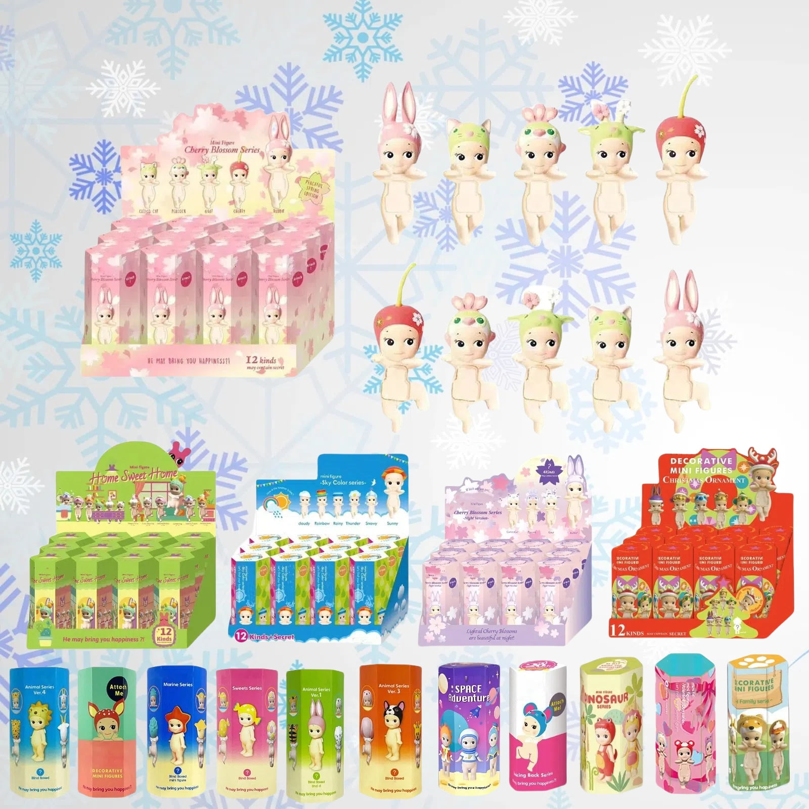 12 Packs Sonny Angel Blind Box – Mini Collectible Figures for Christmas ...