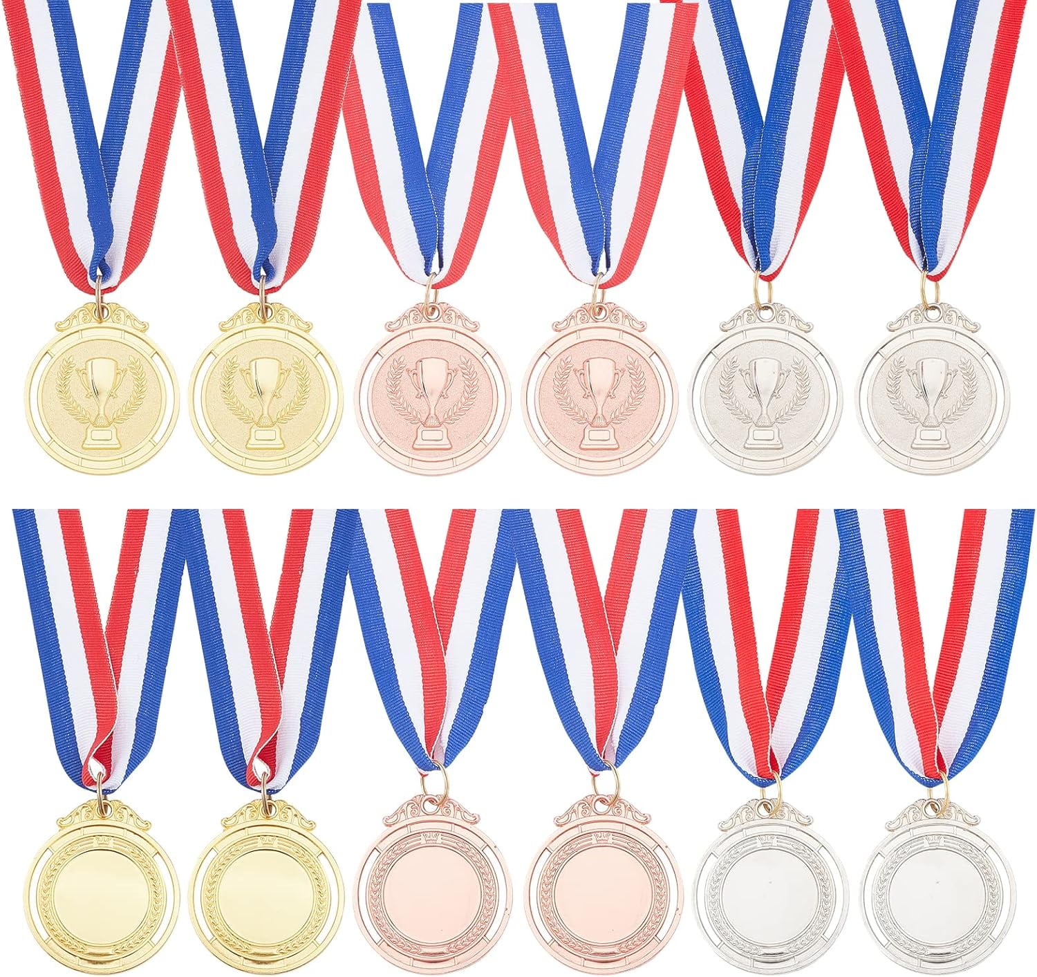 12 Packs Sport Game Medals Challenge Cup Pattern Winner Award Medals ...