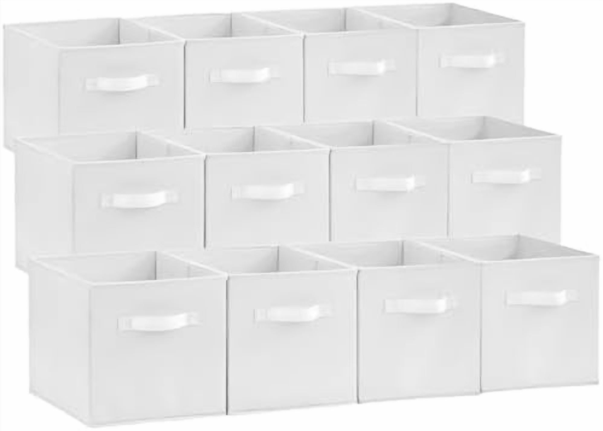 12 Packs Storage Cubes, 11 Inch Cube Storage Bins, Foldable Decorative ...