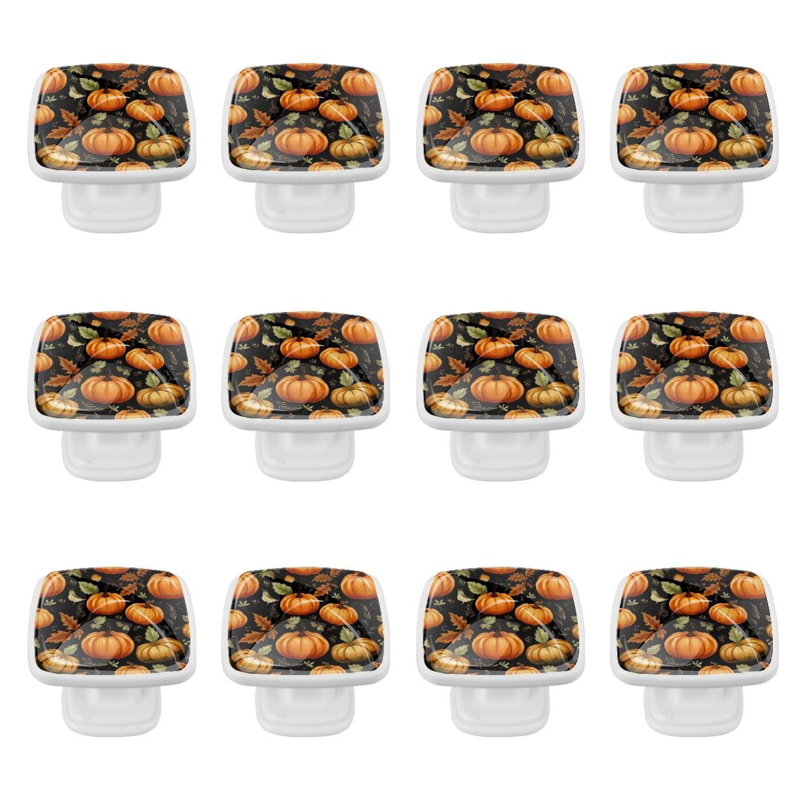 12 Packs Thanksgiving Pumpkin Cabinet Knobs- Pull Hardware Handle ...