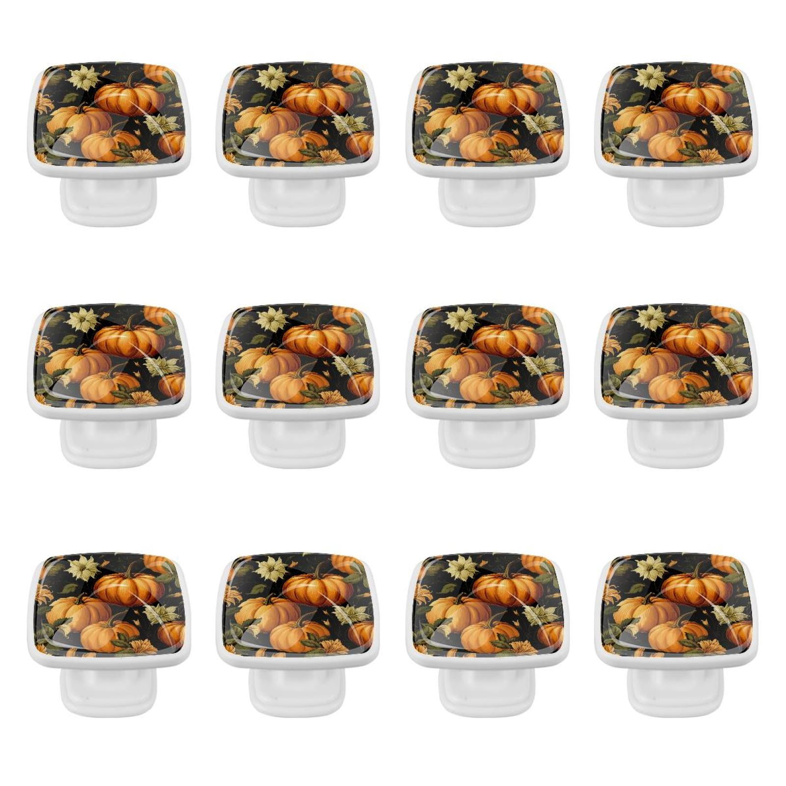 12 Packs Thanksgiving Pumpkin Cabinet Knobs- Pull Hardware Handle ...