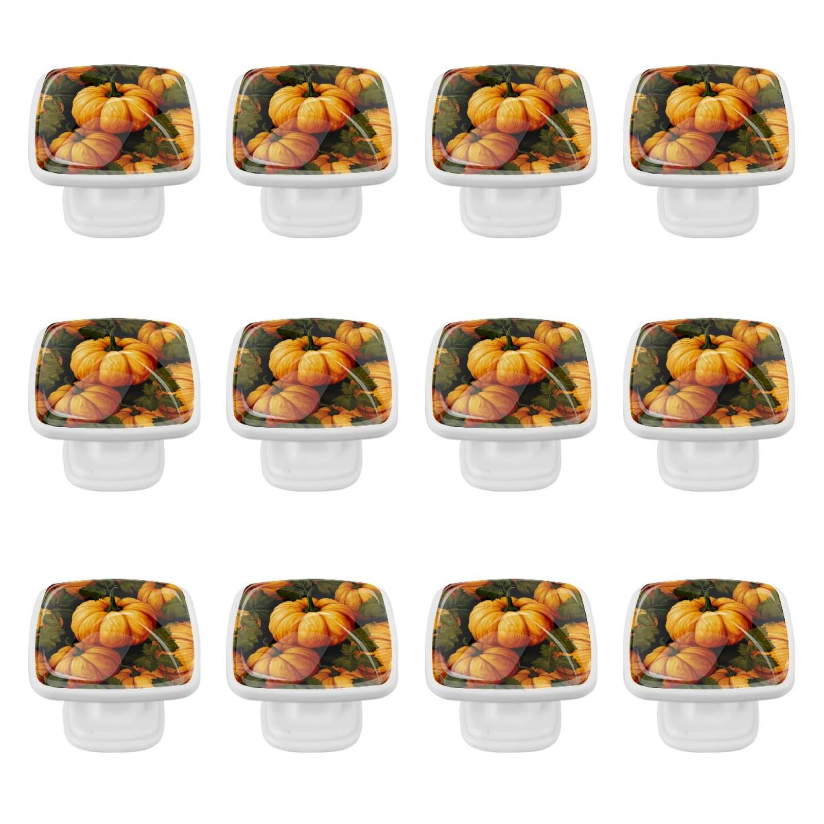 12 Packs Thanksgiving Pumpkin Cabinet Knobs- Pull Hardware Handle ...