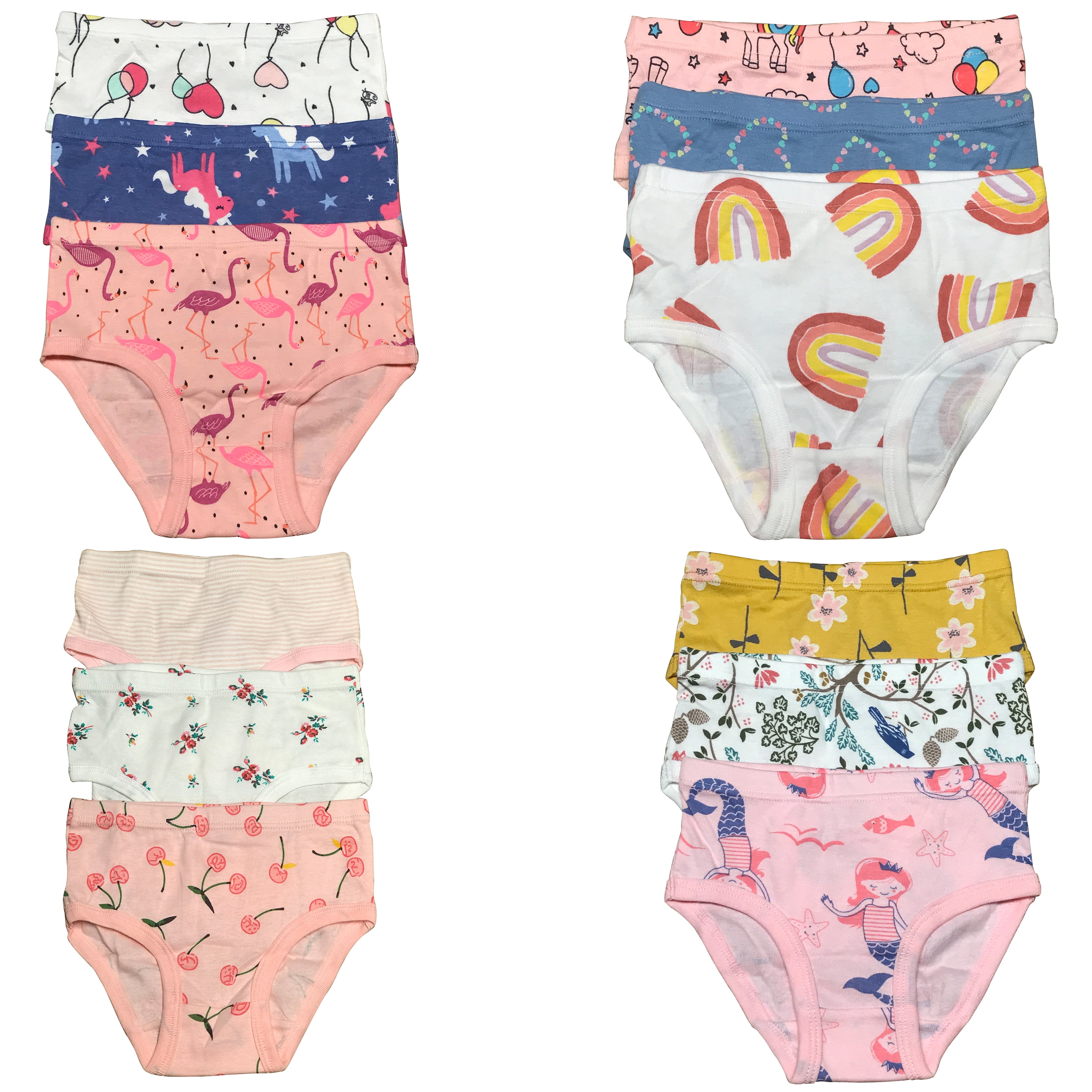 12 Packs Toddler Little Girls Kids Underwear Cotton Briefs Size 2T 3T 4T 5T 6T 7T - Walmart.com