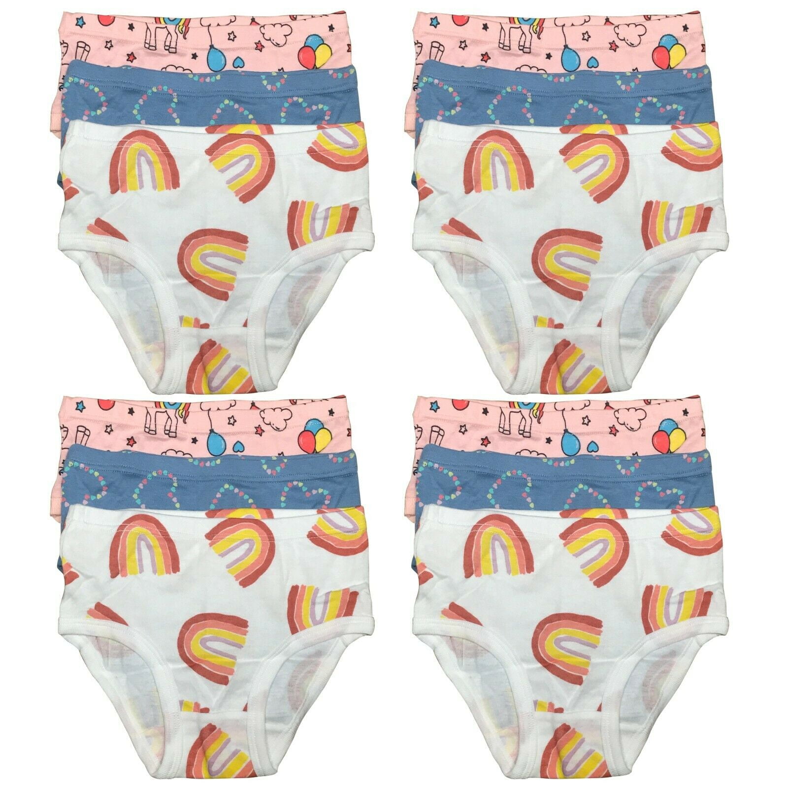 12 Packs Toddler Little Girls Kids Underwear Cotton Briefs Size 2T 3T ...