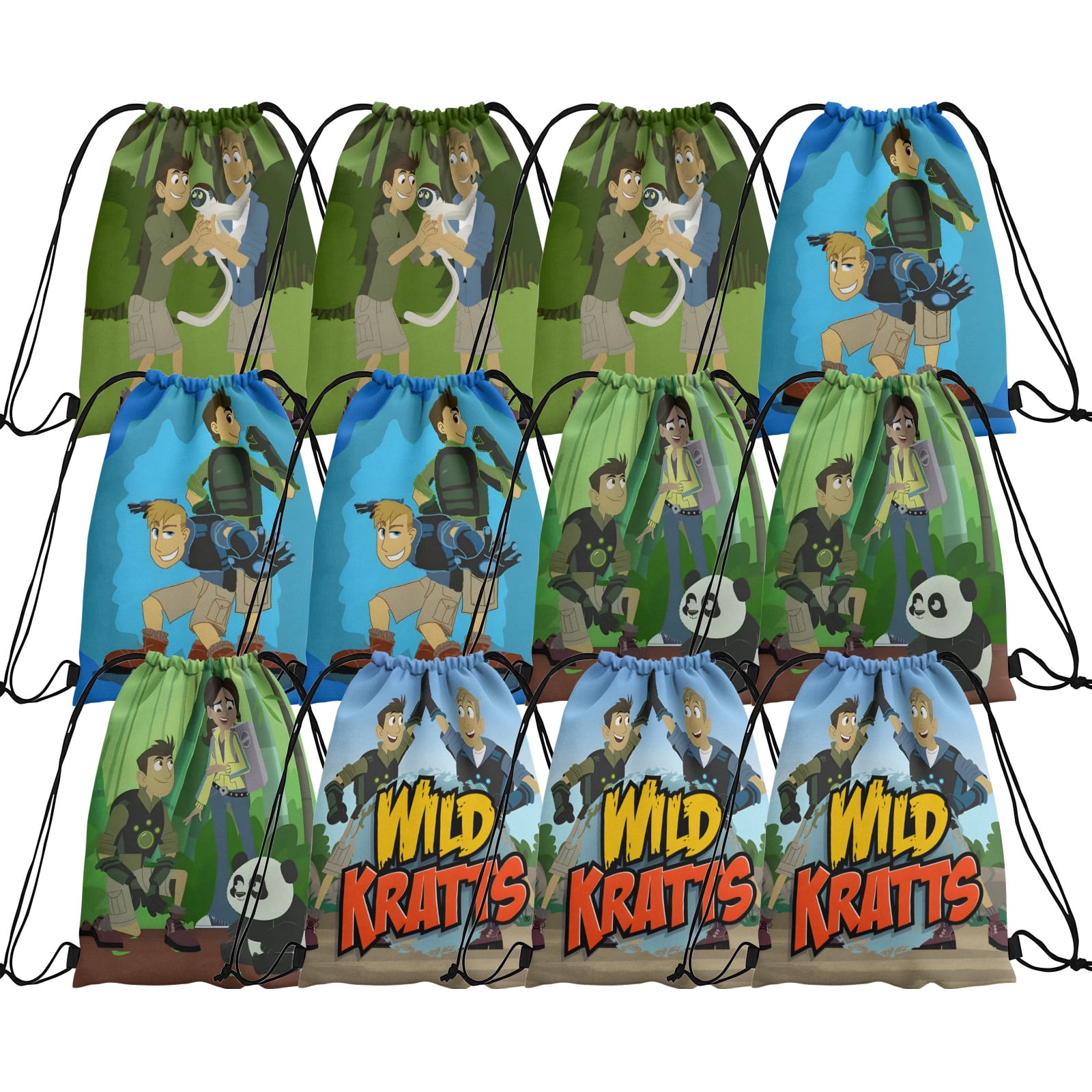 12 Packs Wild Candy Drawstring Bag Drawstring Goodie Favor Bags for ...