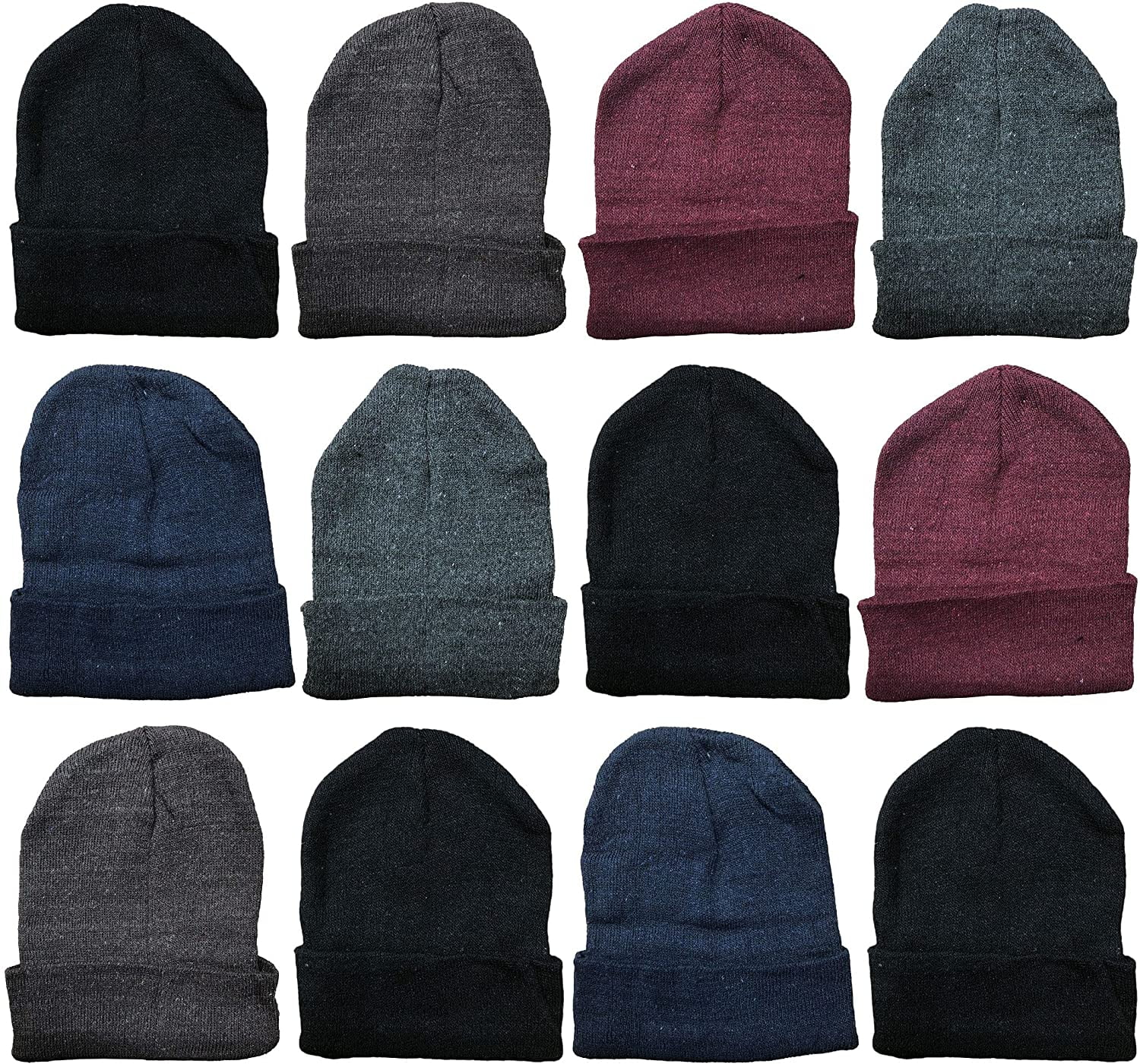 12 Packs Yacht & Smith Winter Beanies For Men & Women, Warm Thermal ...