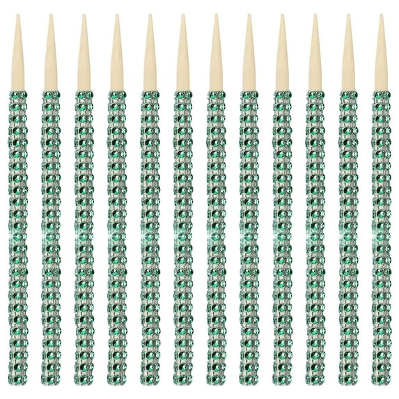 12 Packs of Apple Bamboo Bling Candy Sticks, Pointed Apple Wood Sticks ...