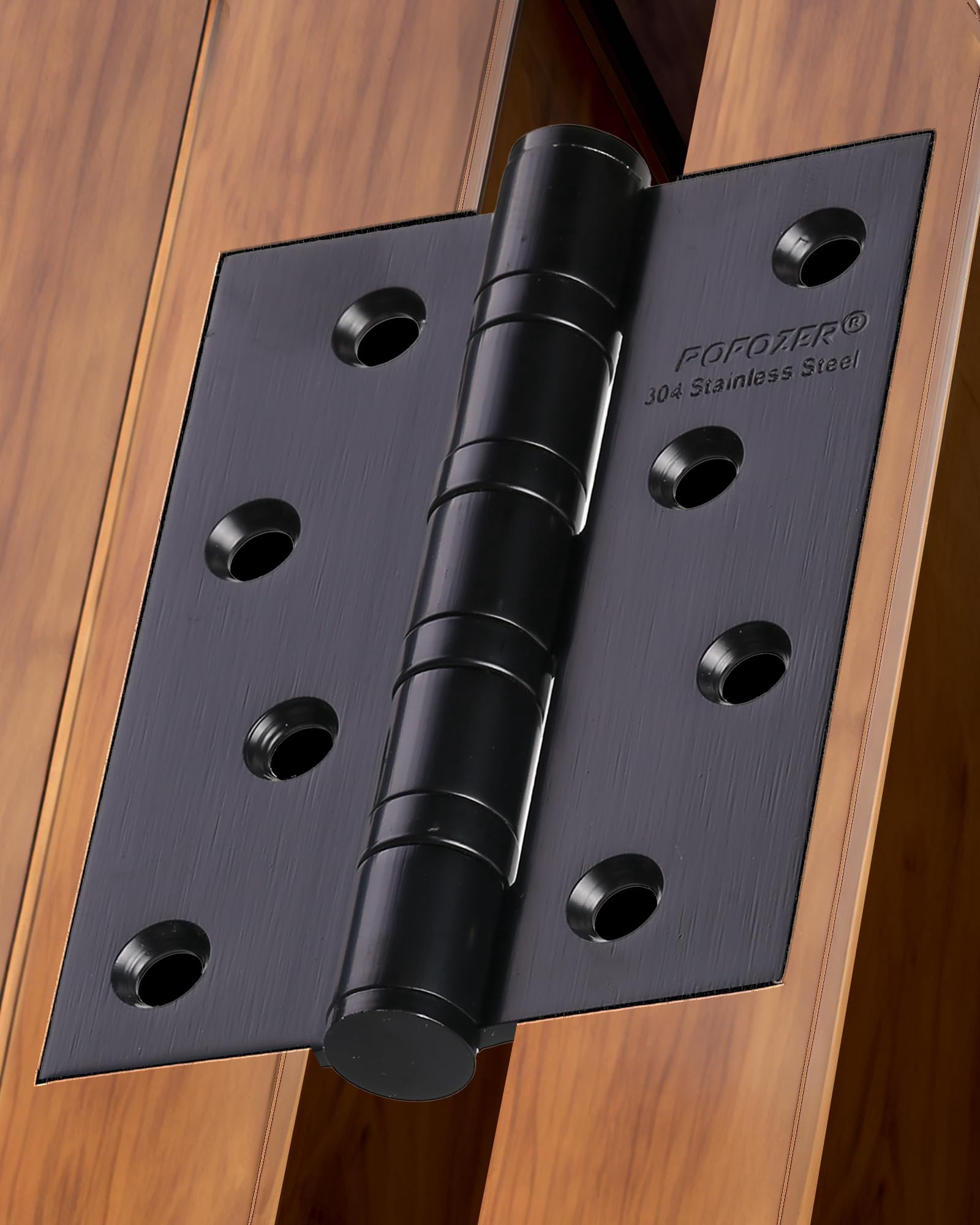 12 Packs of Matte Black Stainless Steel Hinges (4x3"), High Load for ...
