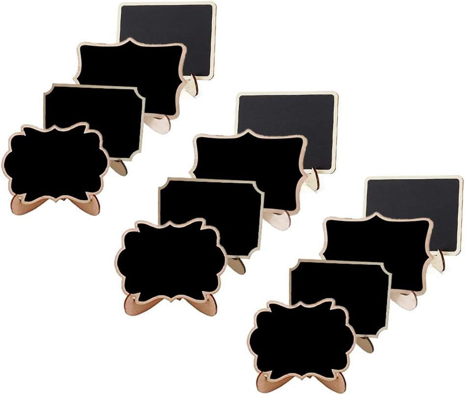 12 Packwith Stand,4 Styles Small Wood Chalkboards Blackboard for Food ...