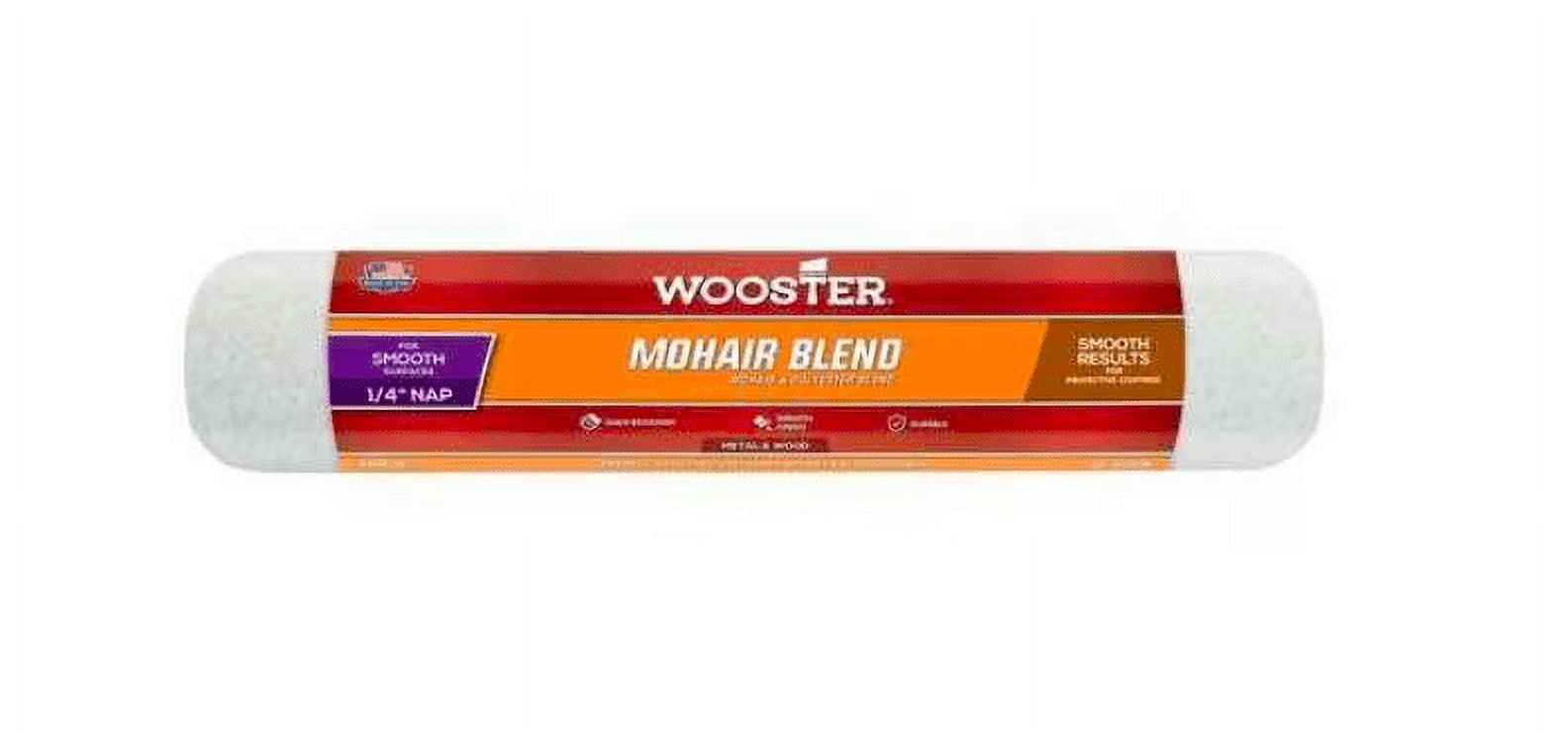 12" Paint Roller Cover, 1/4" Nap, Mohair/Polyester - Walmart.com