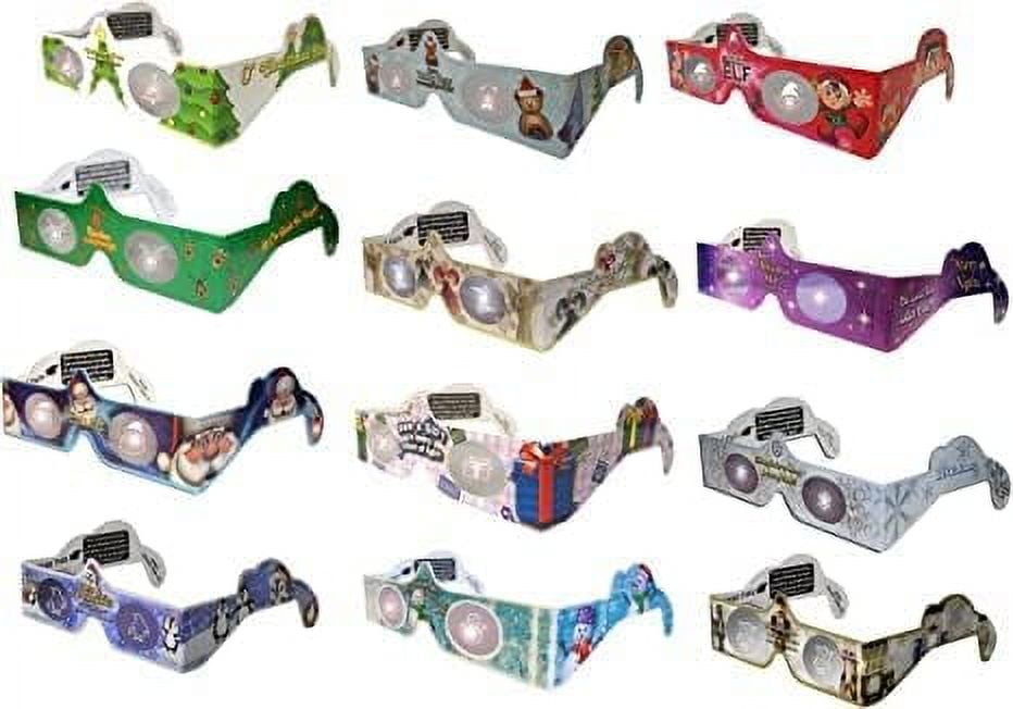12 Pair - 3D Christmas Glasses - - New for 2024-12 Glasses, Exclusively ...