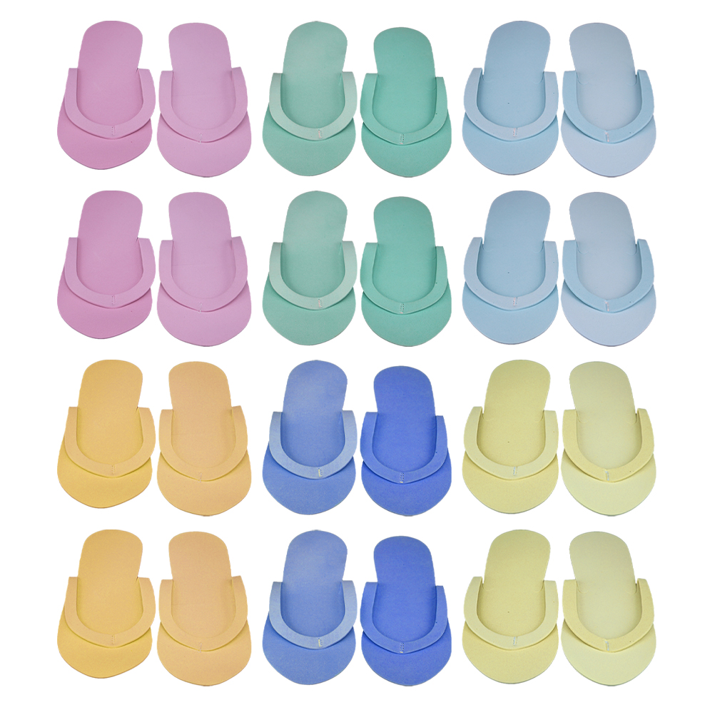 12 Pair Disposable EVA Slipper Hotel Single Use Slippers Travel ...
