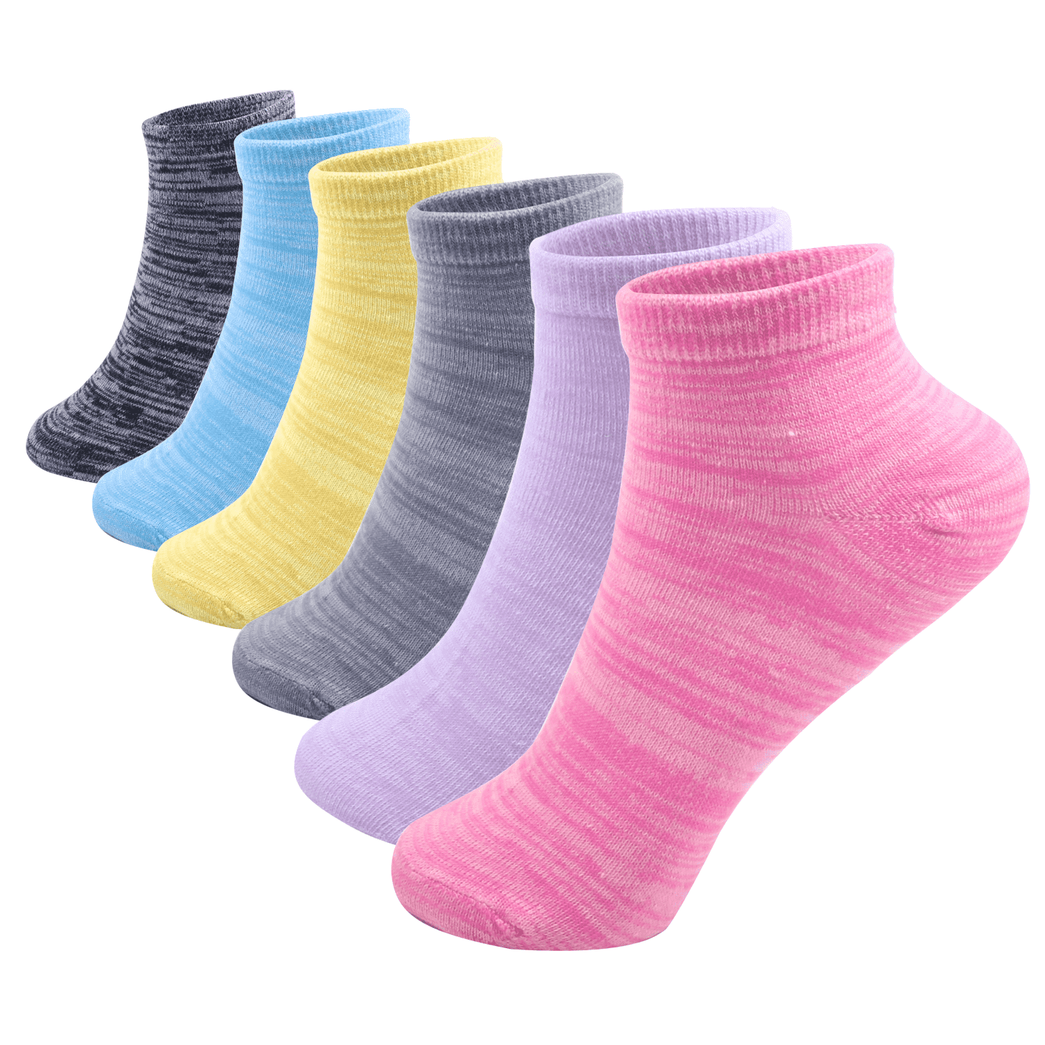 TZ Promise Women's Lightweight Cotton Socks, 12 Pairs, Assorted Colors ...