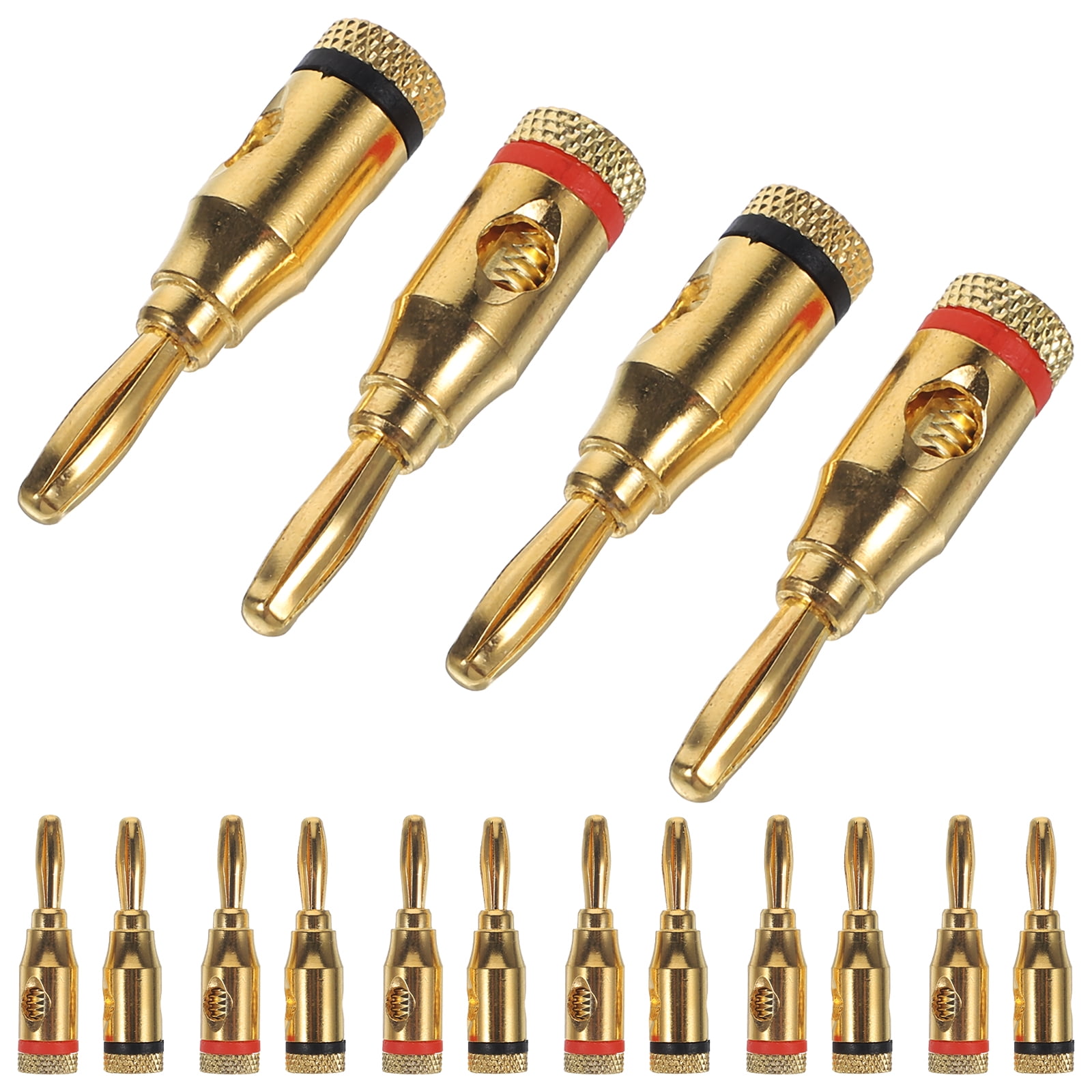 12 Pairs Banana Plug Replacement 4mm Audio Jack Connector Banana Plug ...